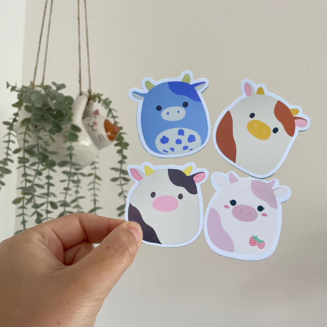 Squishmallow Cow Sticker Pack - Etsy
