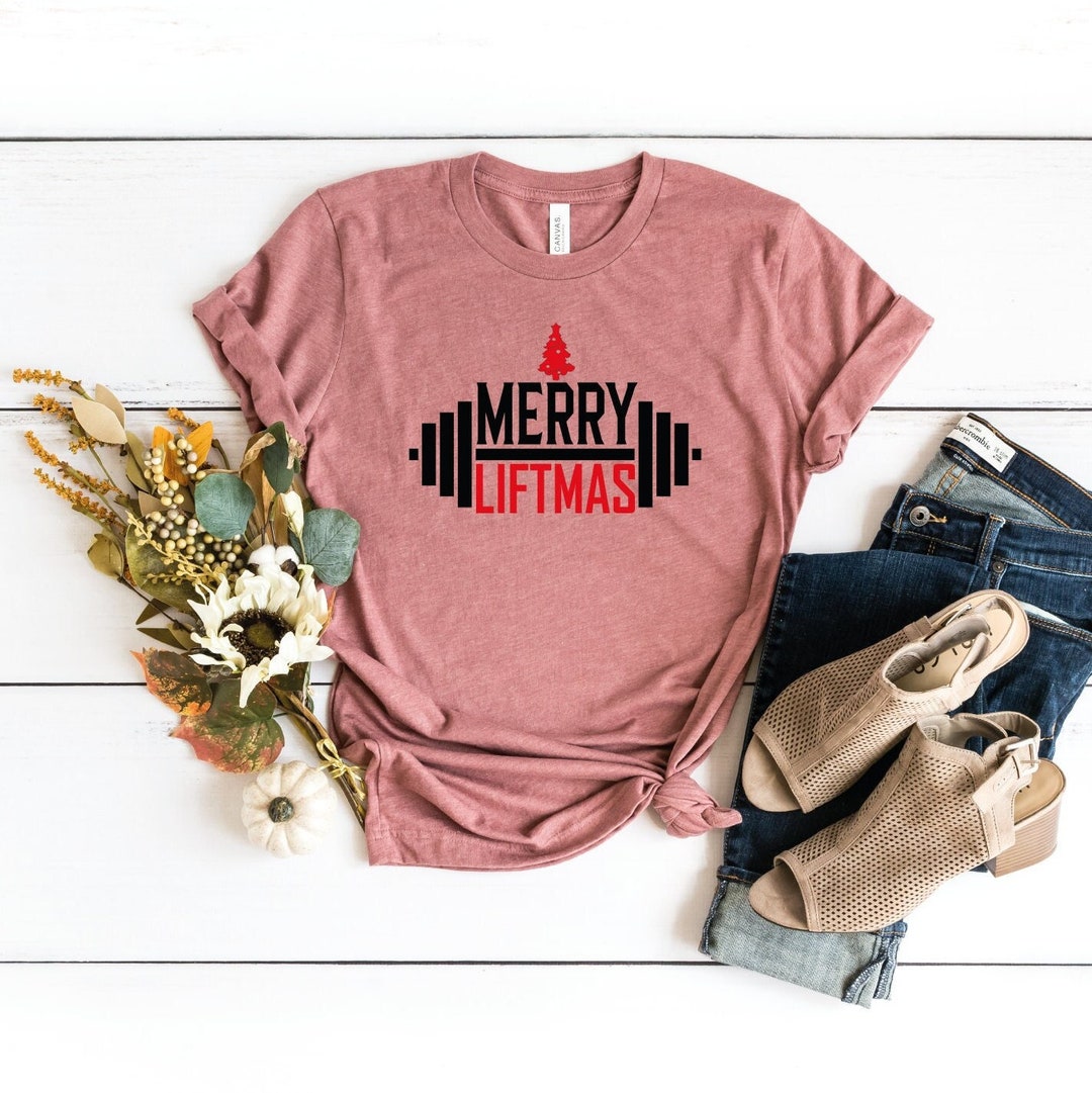 Merry Liftmas Shirt, Christmas Weightlifting Shirt, Xmas Shirt, Team ...