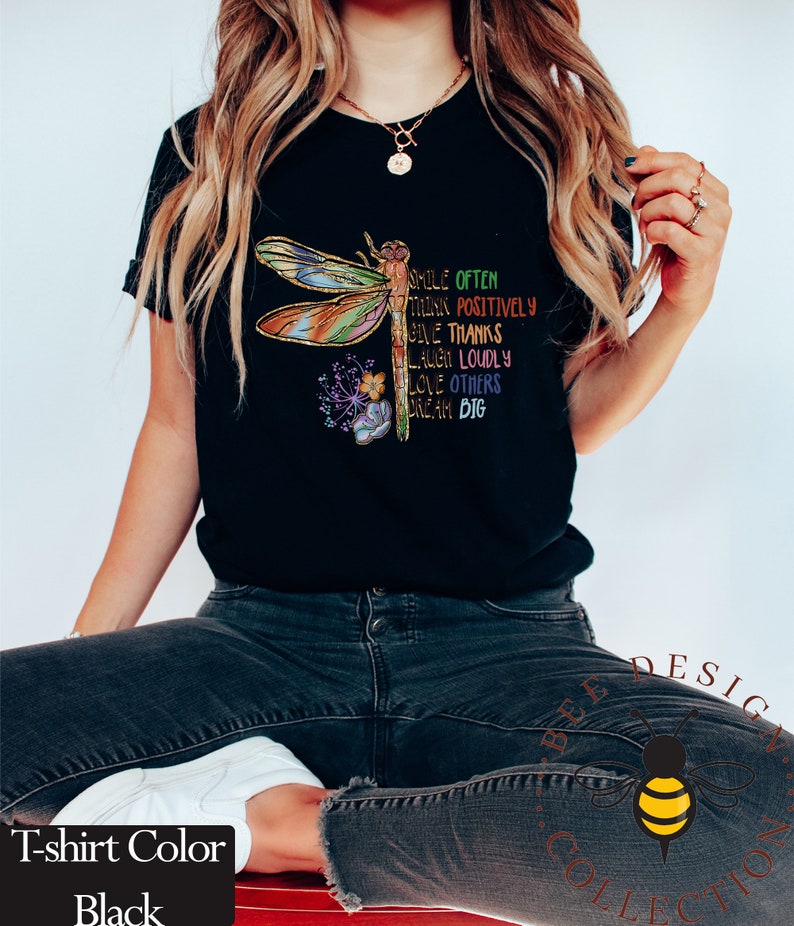 Give Thanks Dragonfly Shirt Dragonfly Gifts Dragonfly - Etsy