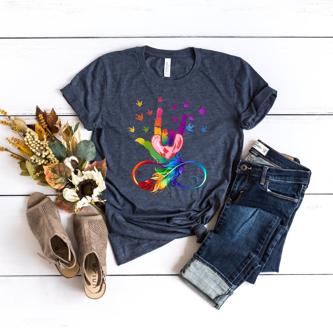 Asl Shirt, Asl, Sign Language Shirt, Asl Gifts, I Love You Sign ...