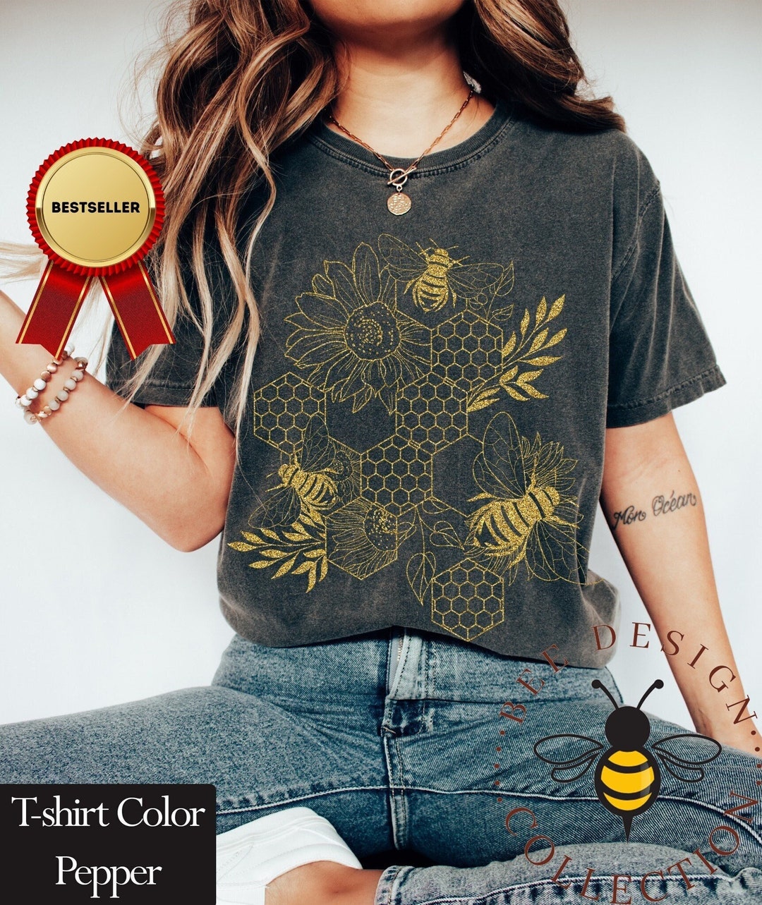 Comfort Colors Bee Tshirt Save the Bees Shirt Bee Tee Bee - Etsy