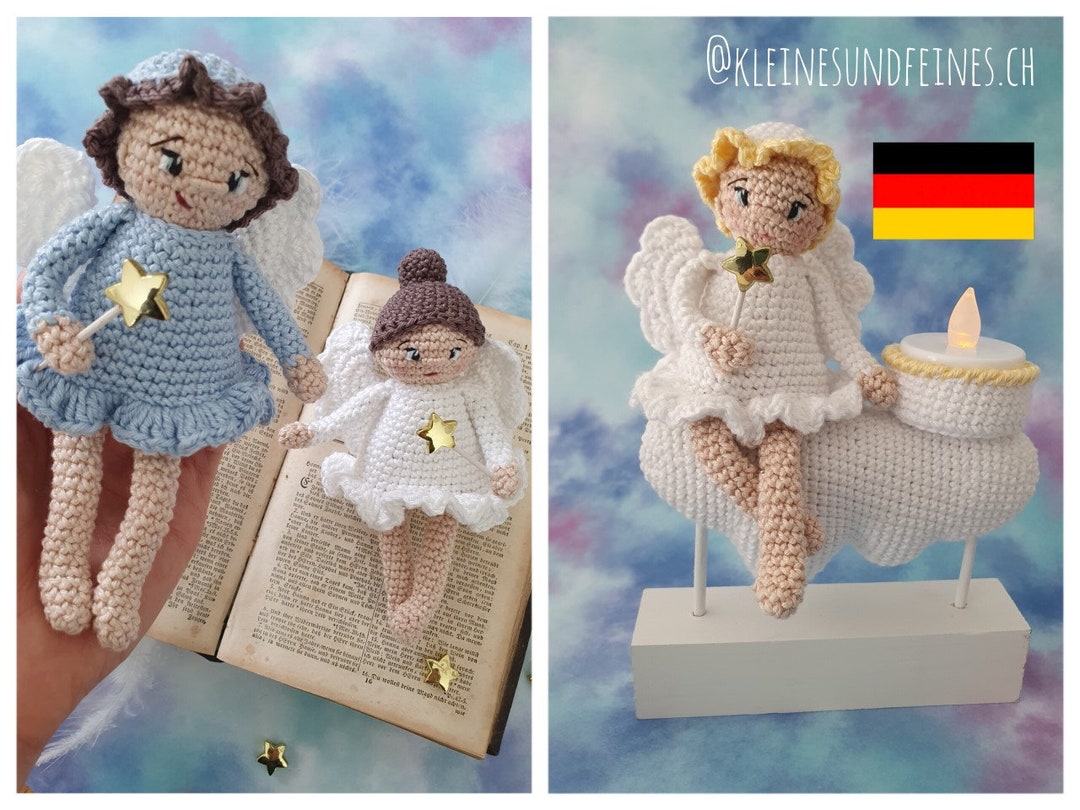 Häkelanleitung Engel lina Und Luca Auf Der Wolke - Etsy