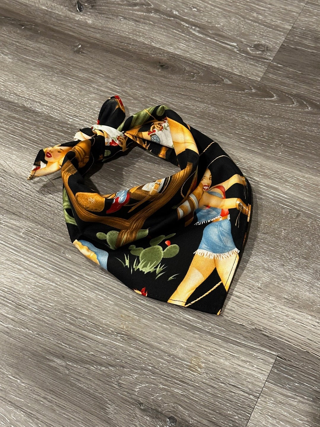 Rockabilly Pin-up Girl Black Bandana 90s Rockmount Ranchwear New Dead ...