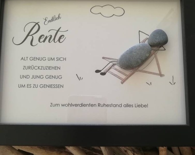 Steinbild Geschenk zur Rente Ruhestand personalisiert - Etsy.de