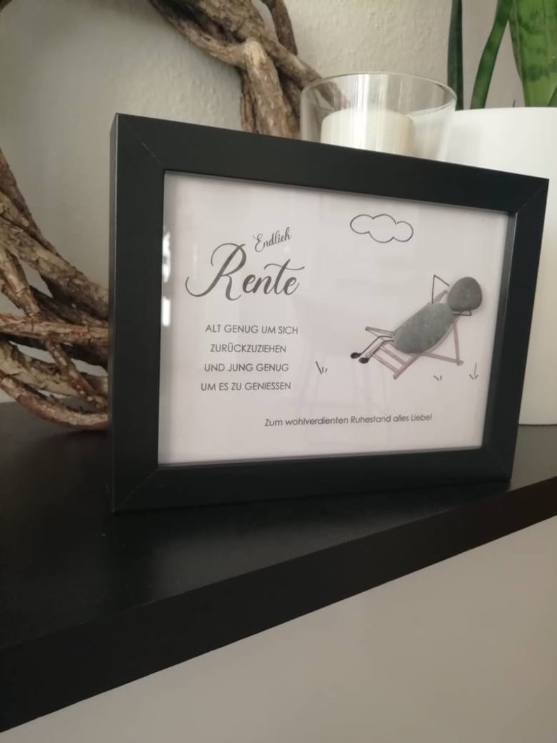 Steinbild Geschenk zur Rente Ruhestand personalisiert - Etsy.de
