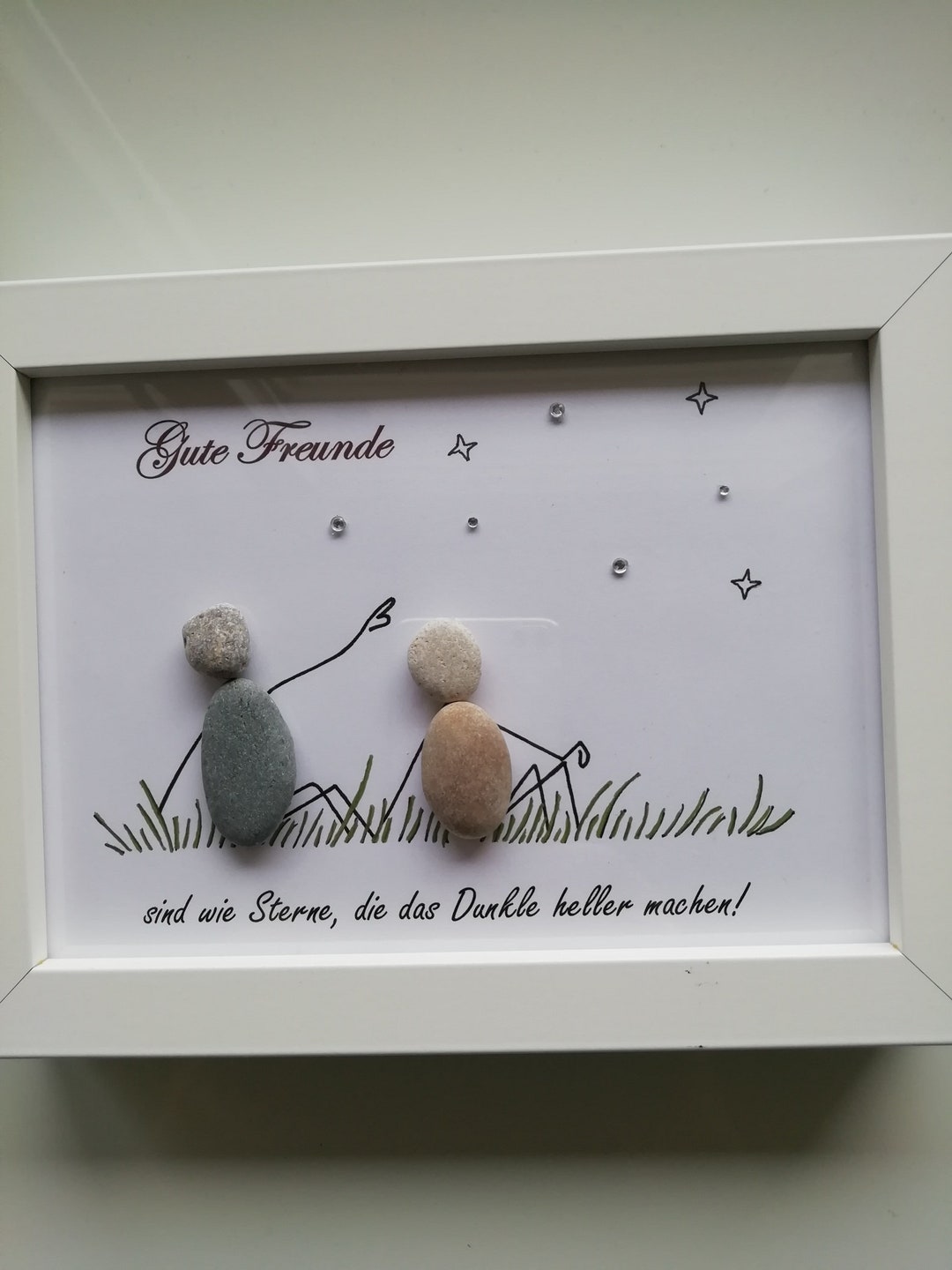 Steinbild Freunde Gute Freunde Sterne Geschenk Liebe - Etsy.de