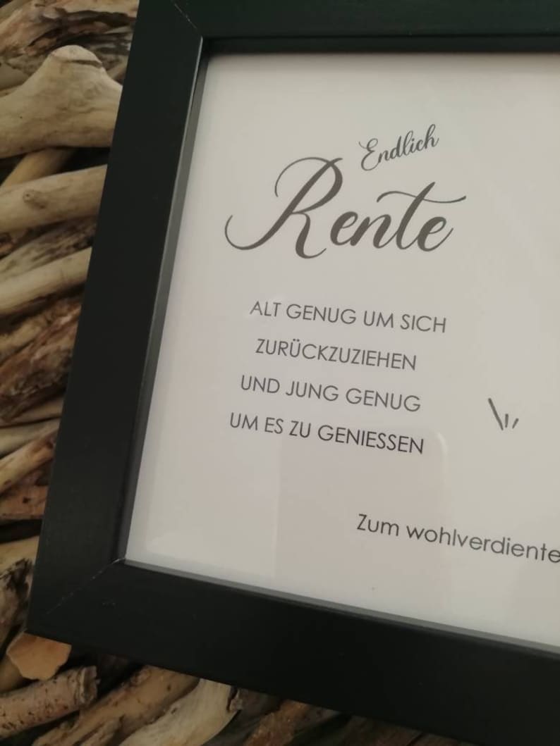 Steinbild Geschenk zur Rente Ruhestand personalisiert - Etsy.de