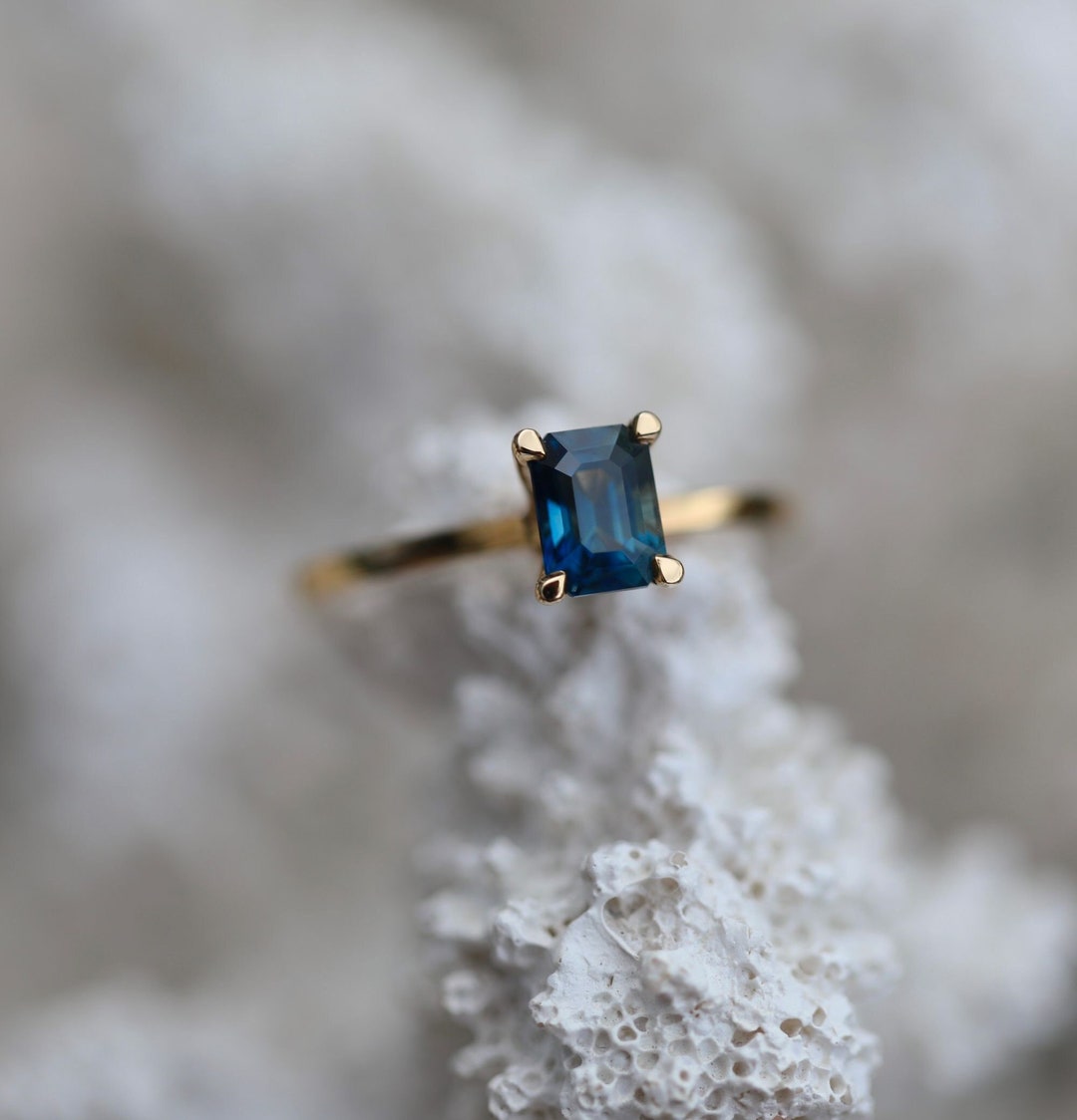 Sapphire Engagement Ring Best Gift Blue Promise Ring - Etsy