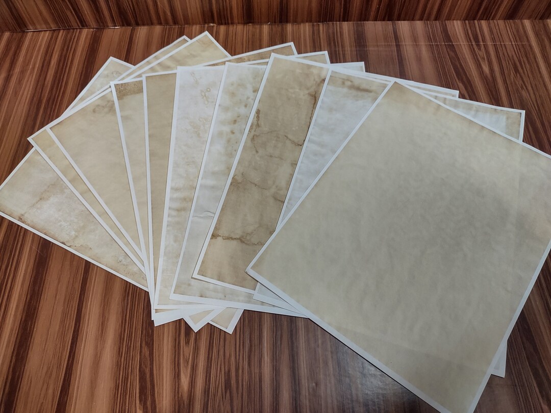 10 Tea Dyed/stained Papers for Junk Journaling, Grunge, Grungy, Unique ...