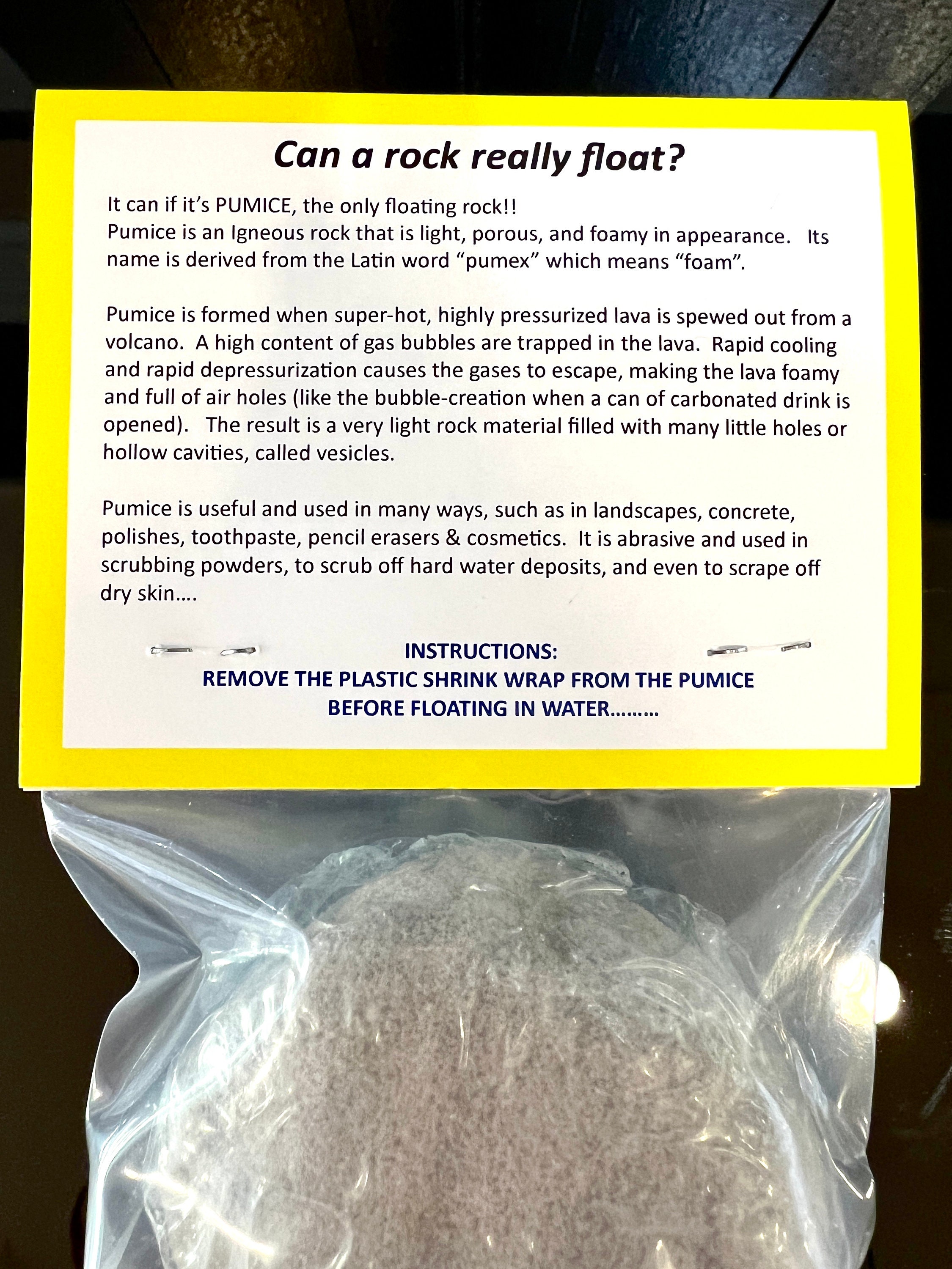 Pumice Rock Floating