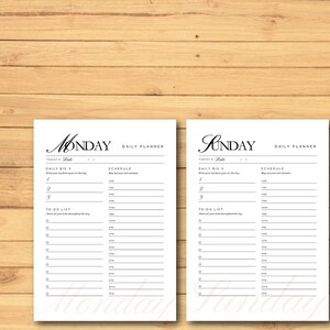 Daily Planner 7 Days, Digital Printable - Etsy