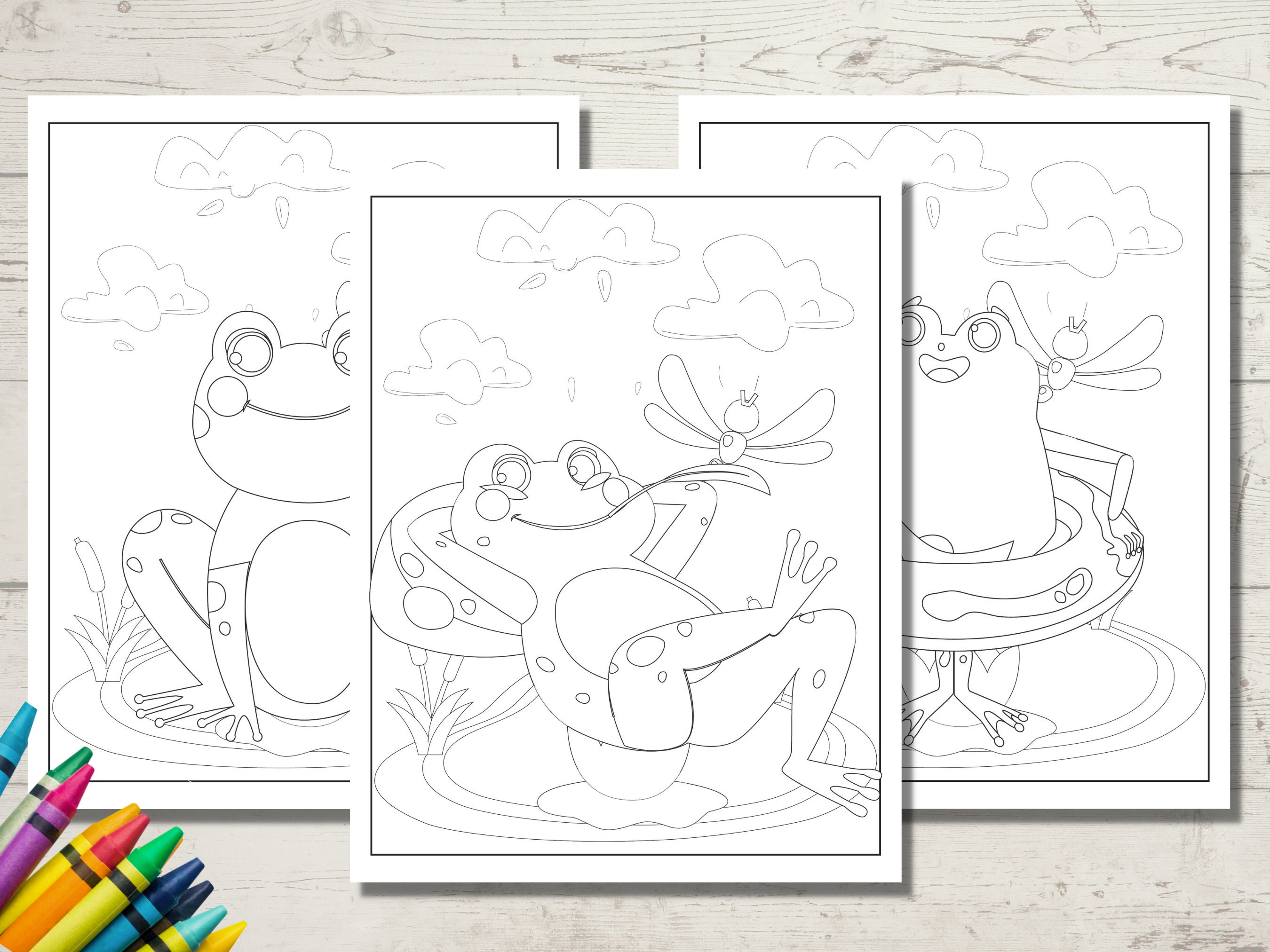 Frog Coloring Book, Adult Coloring Book, Frog Gifts, Custom Coloring ...