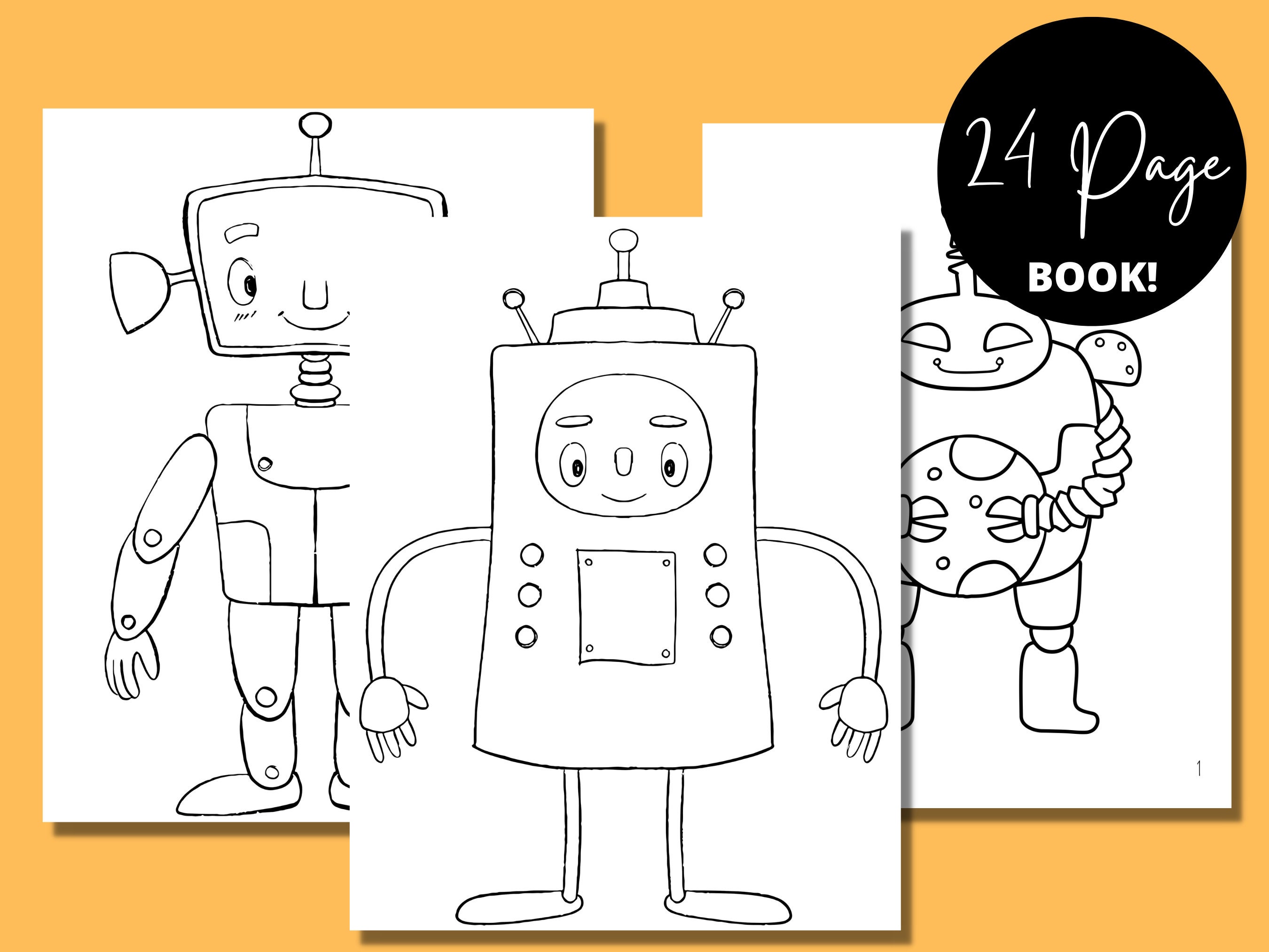 Robots Coloring Book Adult Coloring Book Robots Gifts - Etsy