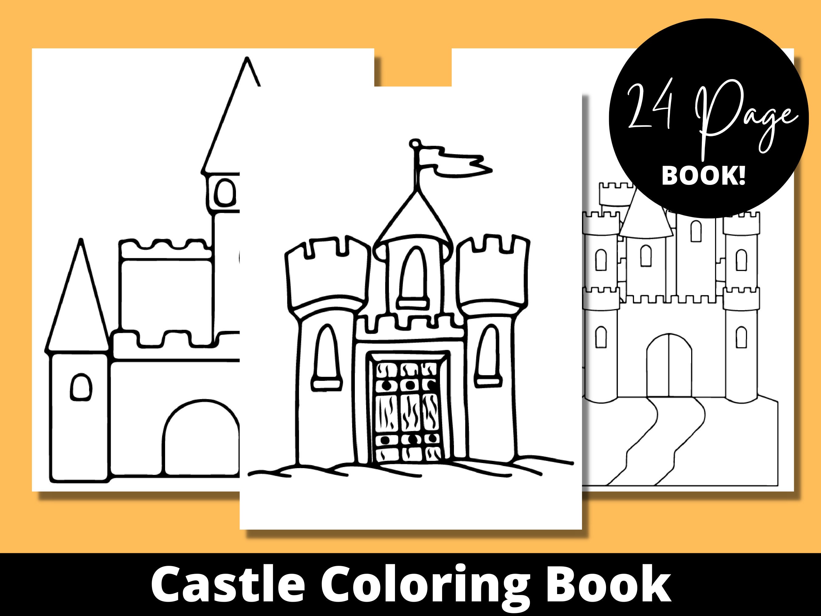 Castle Coloring Book, Adult Coloring Book, Castle Gifts, Custom ...