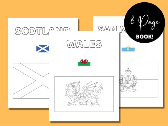 Flags Coloring Book Adult Coloring Book Flags Gifts Custom - Etsy