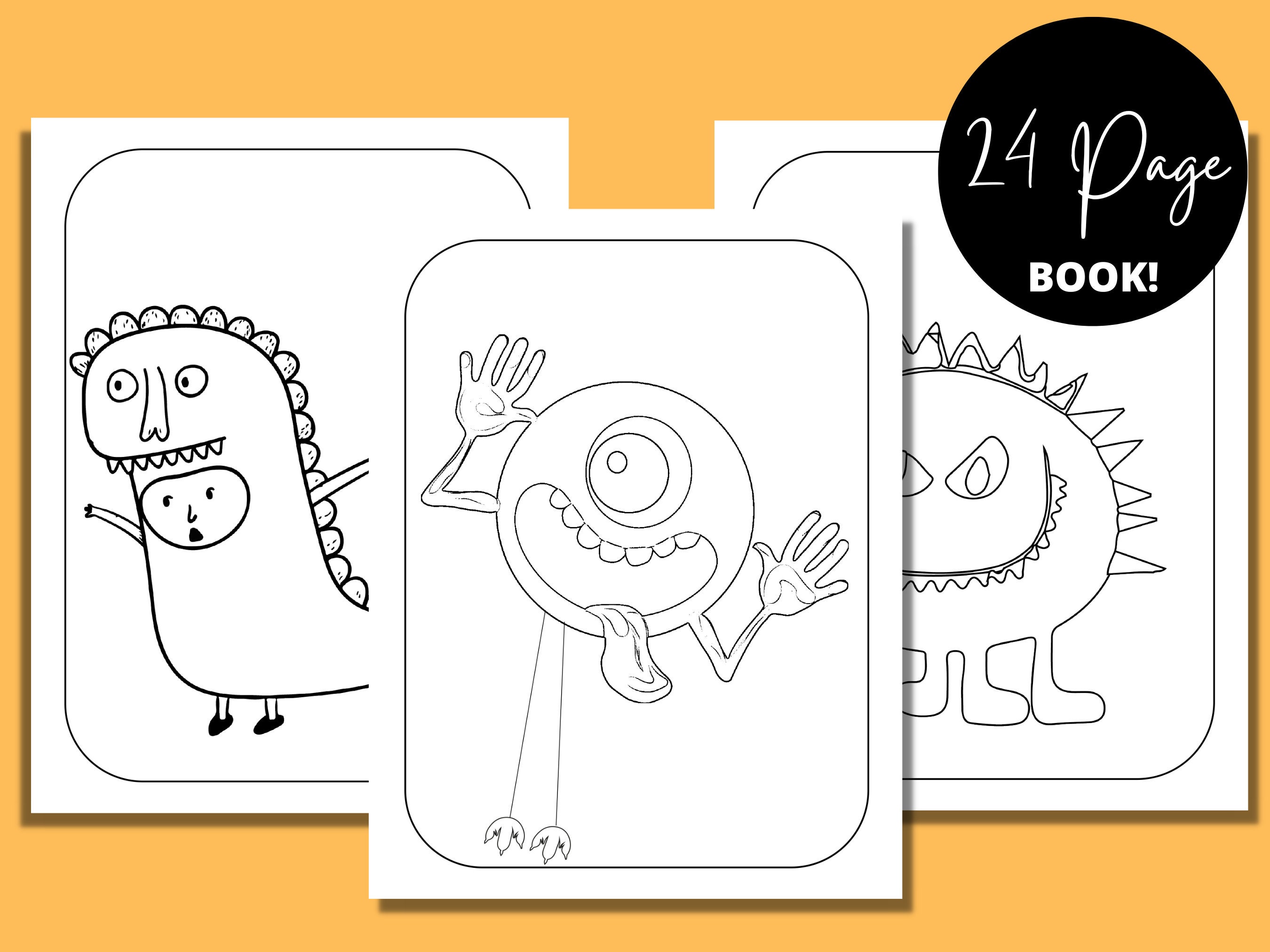 Monster Coloring Book Adult Coloring Book Monster Gifts - Etsy