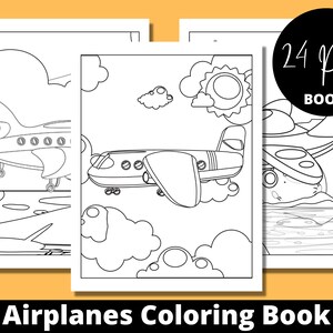 Airplanes Coloring Book Adult Coloring Book Airplanes Gifts - Etsy