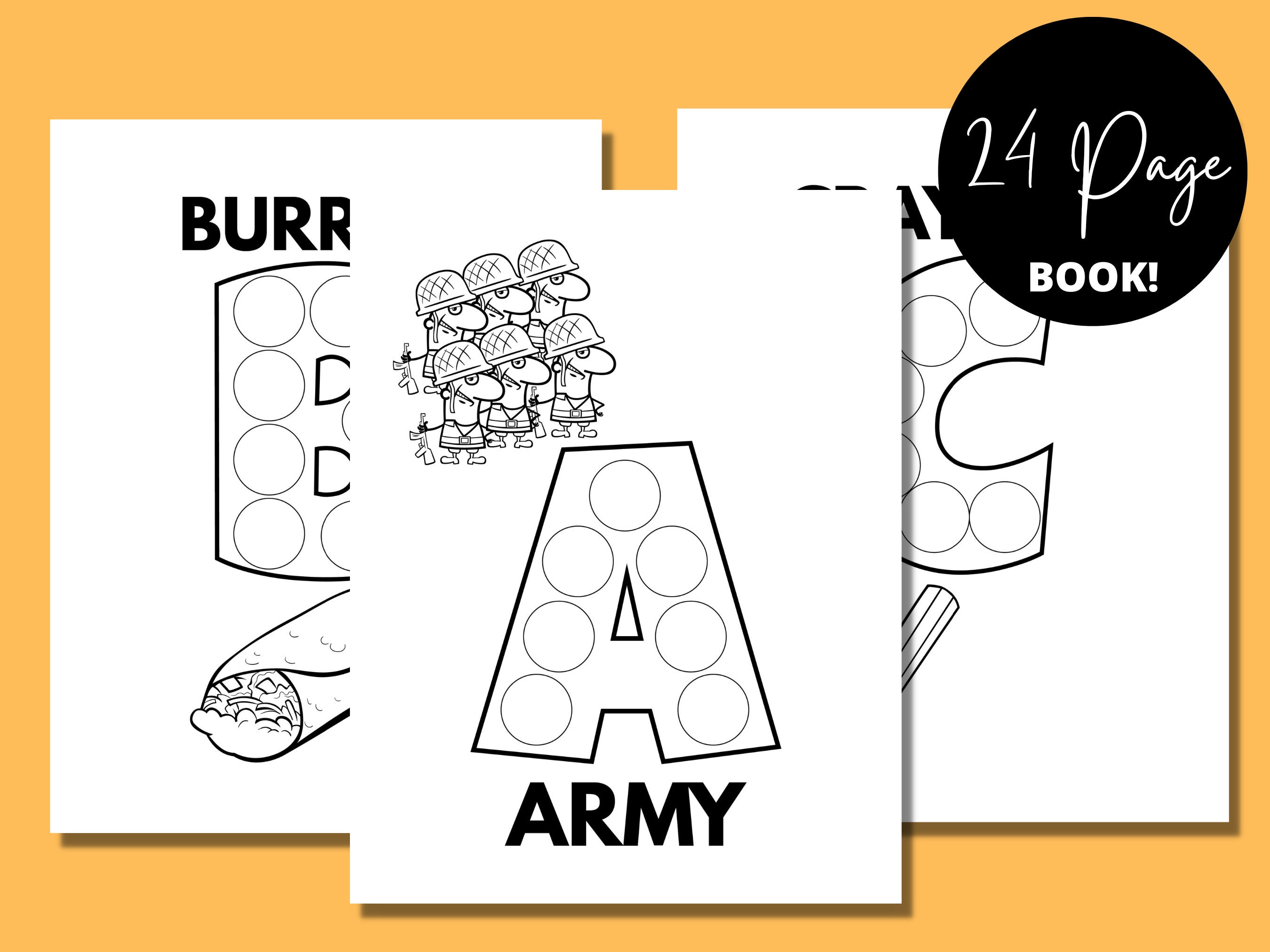 Alphabet Coloring Book, Adult Coloring Book, Alphabet Gifts, Custom ...