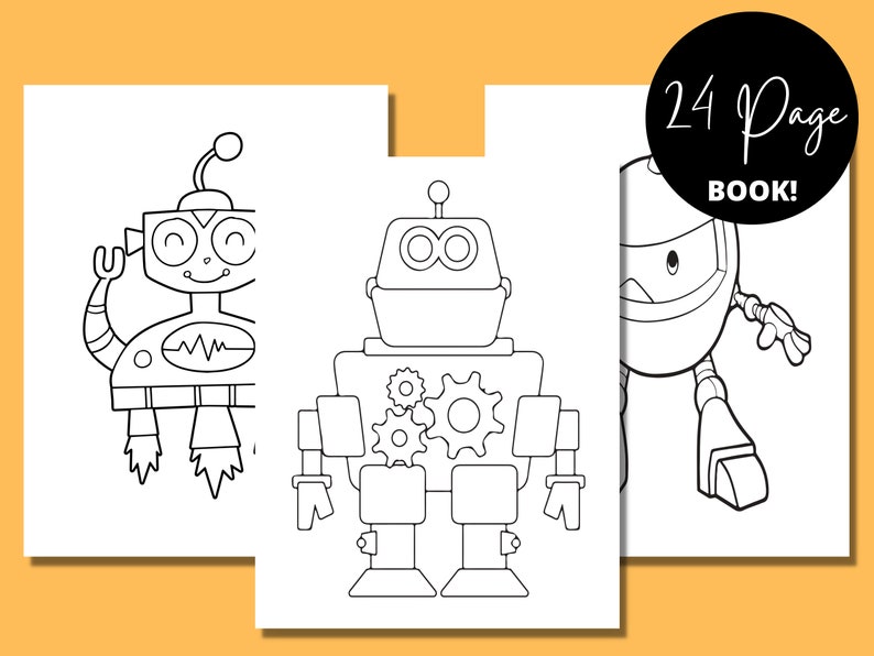 Robots Coloring Book Adult Coloring Book Robots Gifts - Etsy