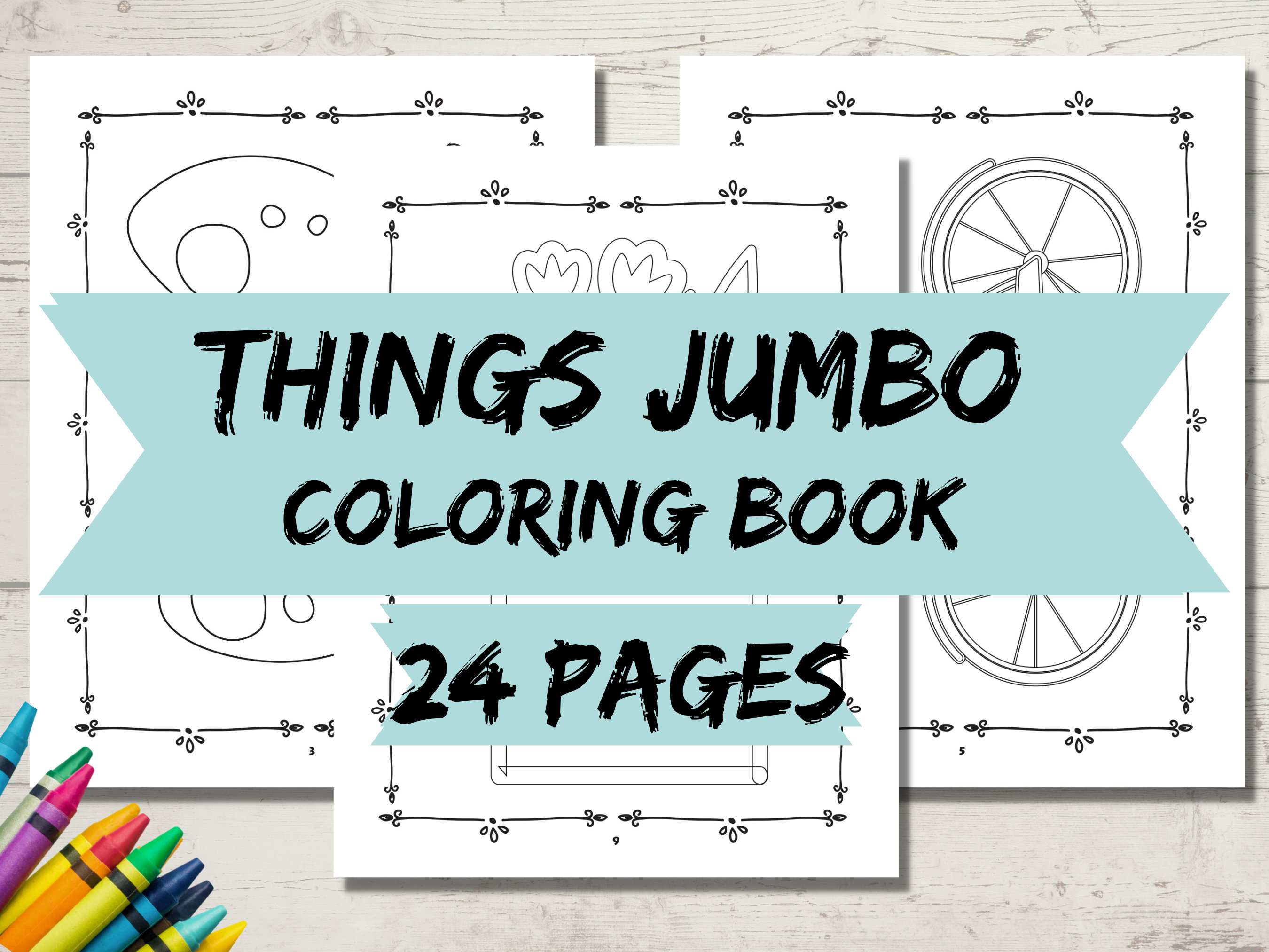 Things Jumbo Coloring Book, Adult Coloring Book, Jumbo Gifts, Custom ...