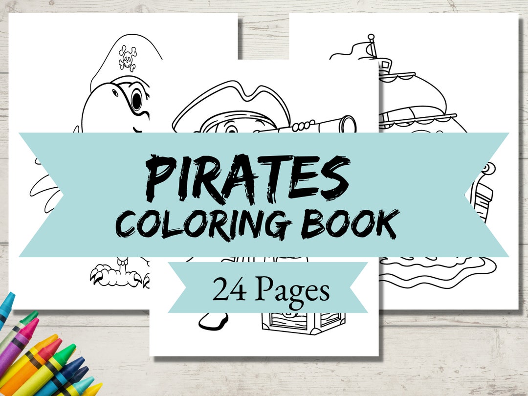 Pirates Coloring Book Adult Coloring Book Pirates Gifts - Etsy