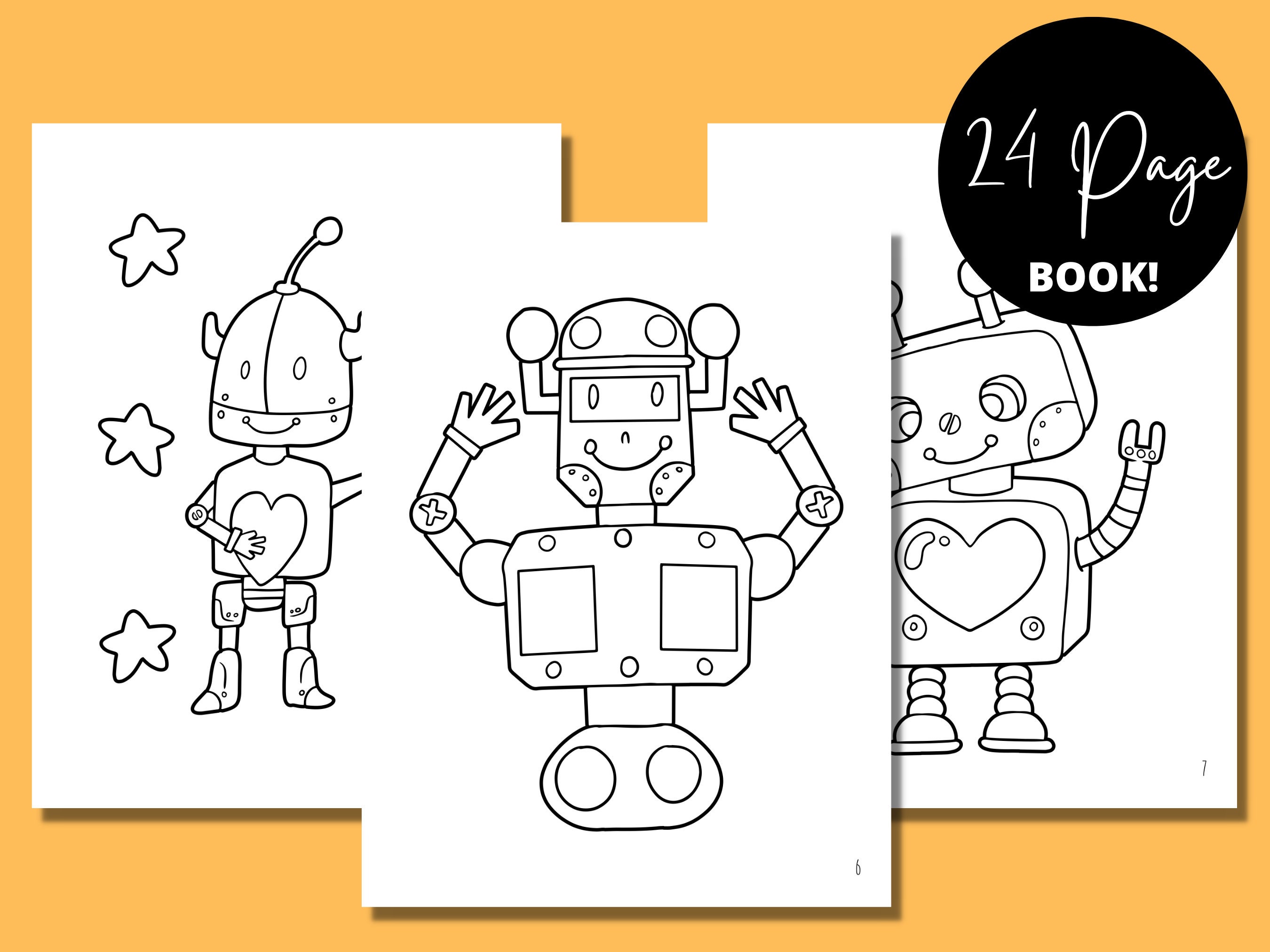 Robots Coloring Book Adult Coloring Book Robots Gifts - Etsy