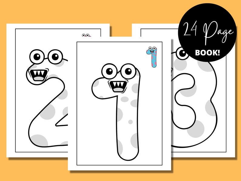 Numbers Coloring Book, Adult Coloring Book, Numbers Gifts, Custom ...