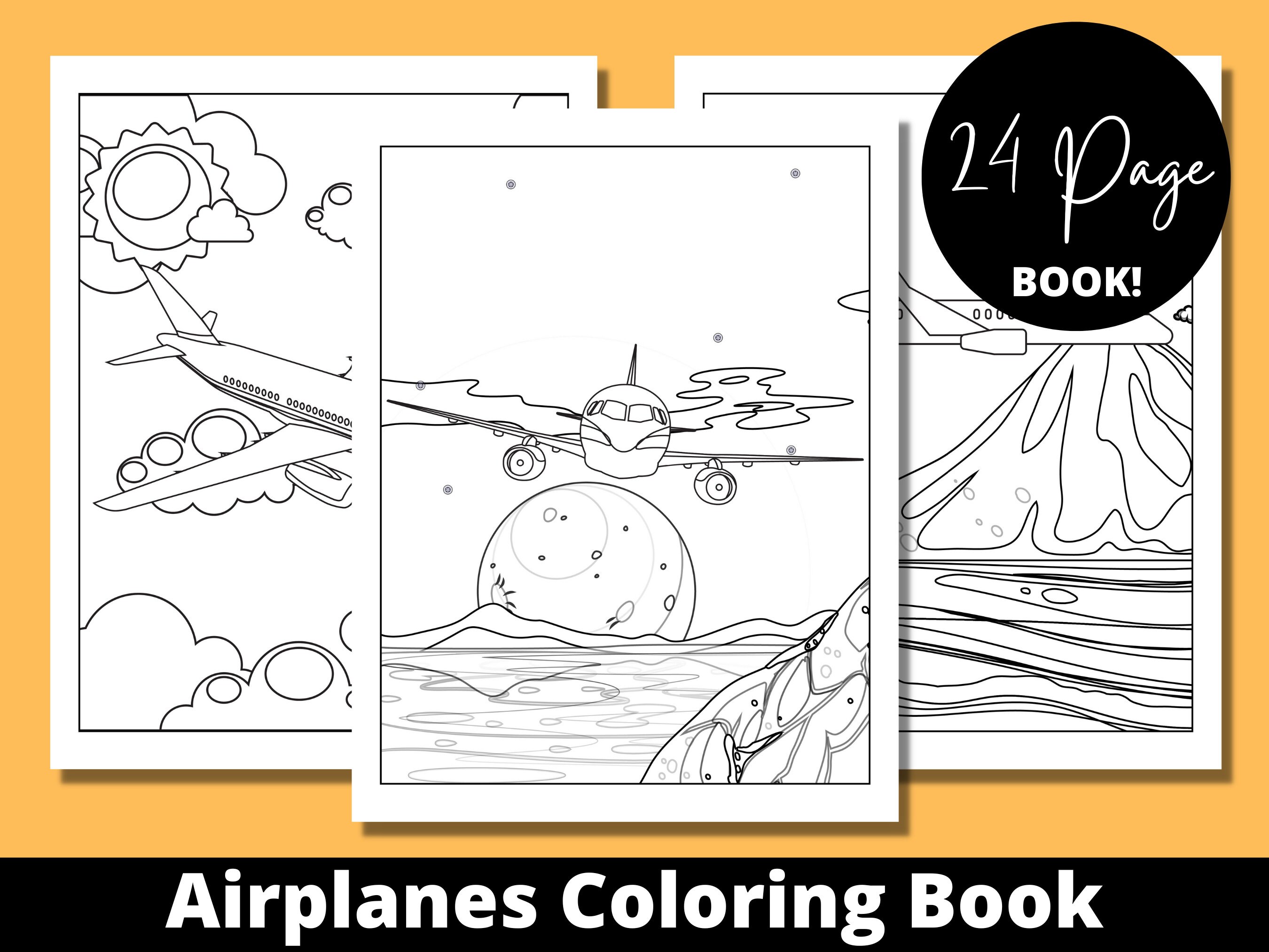Airplanes Coloring Book Adult Coloring Book Airplanes Gifts - Etsy