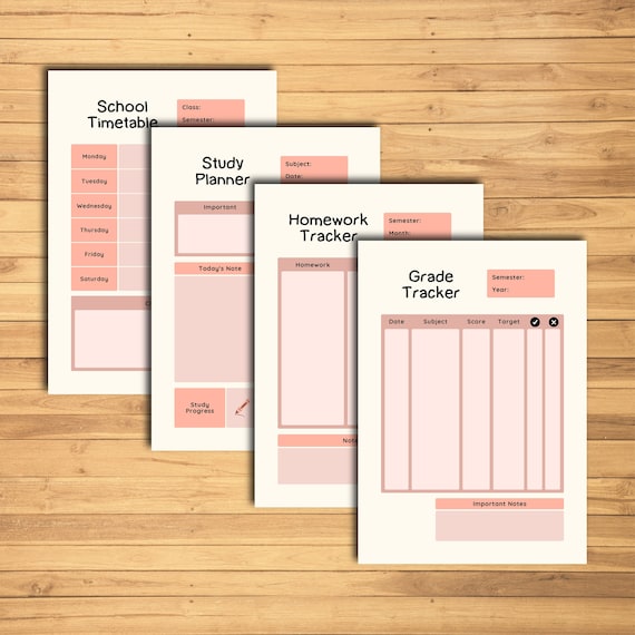 Study Planner Digital Printable - Etsy