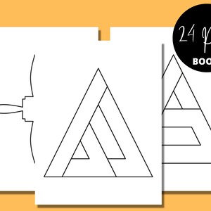 Geometric Shapes Coloring Book Adult Coloring Book Geometric - Etsy