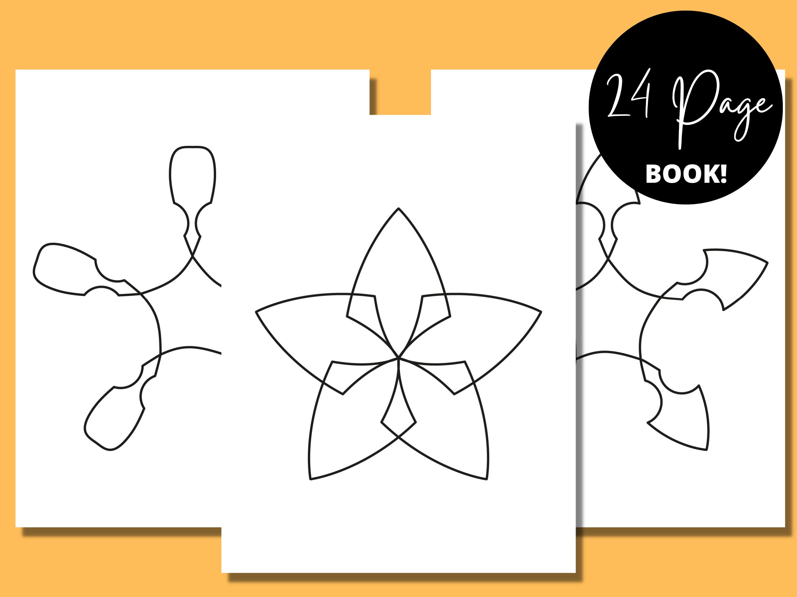 Geometric Shapes Coloring Book, Adult Coloring Book, Geometric Shapes ...