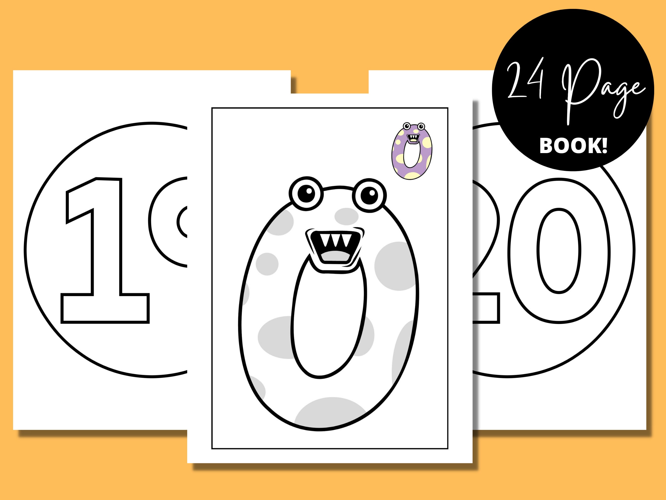 Numbers Coloring Book, Adult Coloring Book, Numbers Gifts, Custom ...