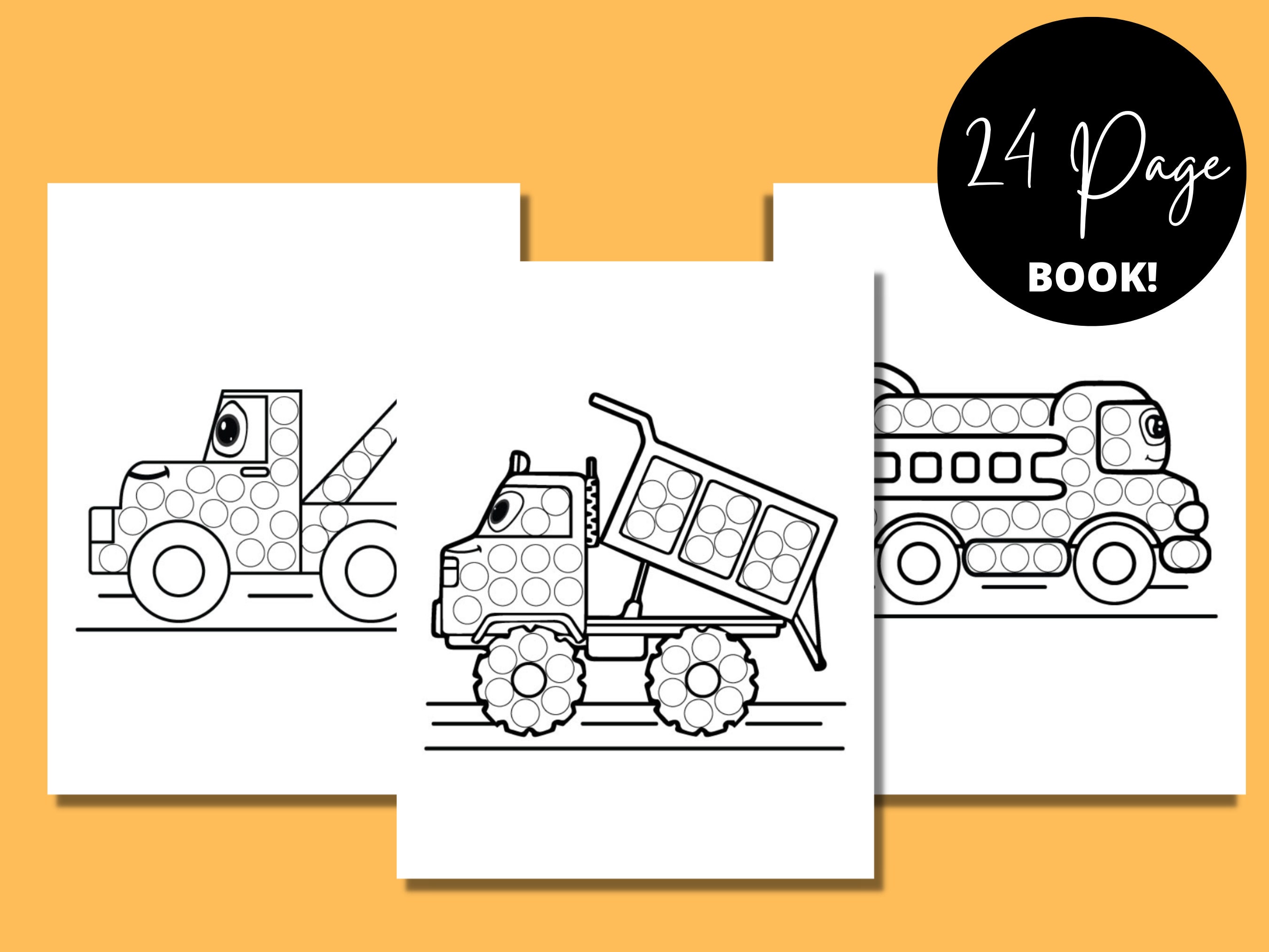 Trucks Coloring Book Adult Coloring Book Trucks Gifts - Etsy