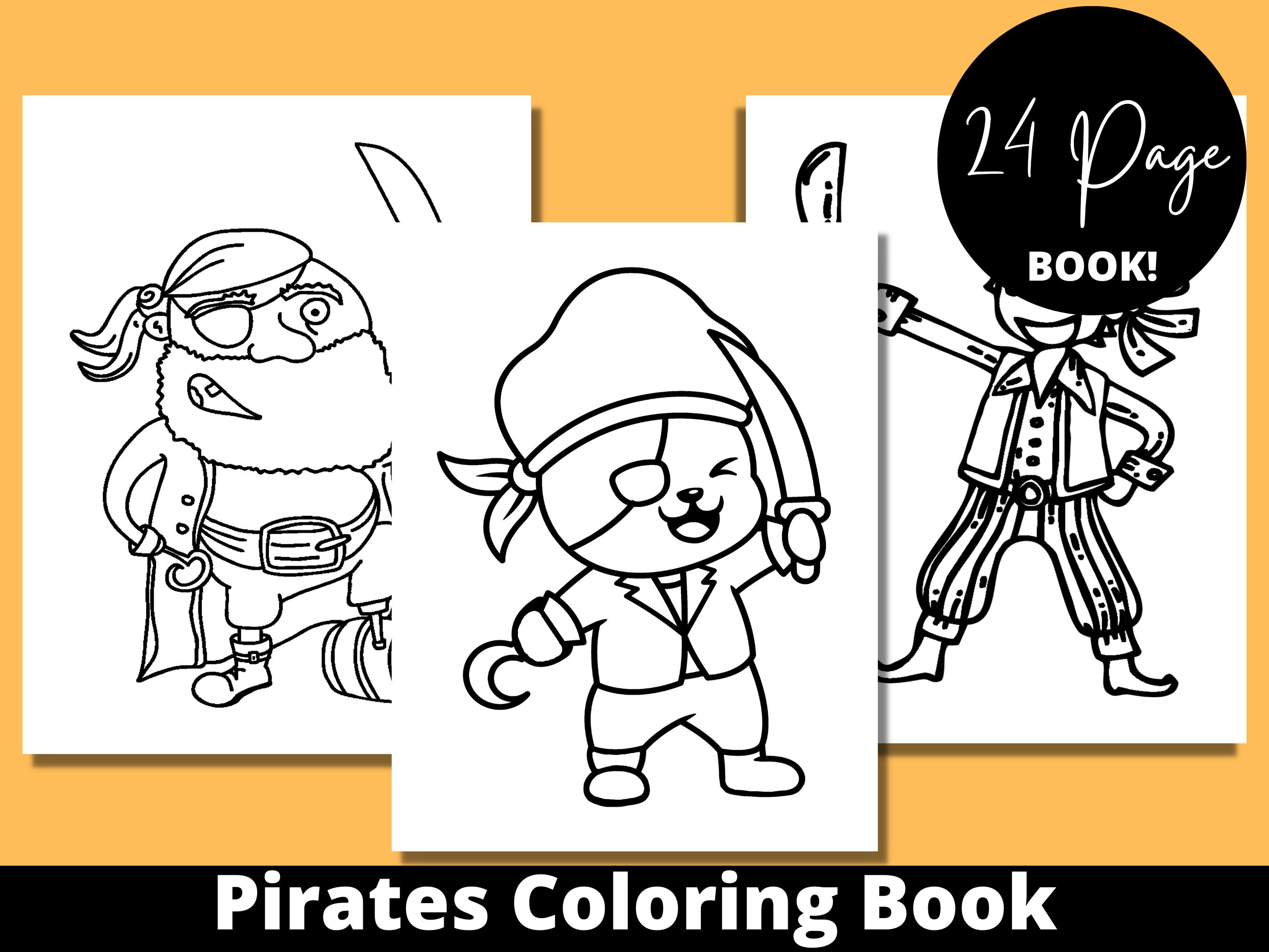 Pirates Coloring Book Adult Coloring Book Pirates Gifts - Etsy