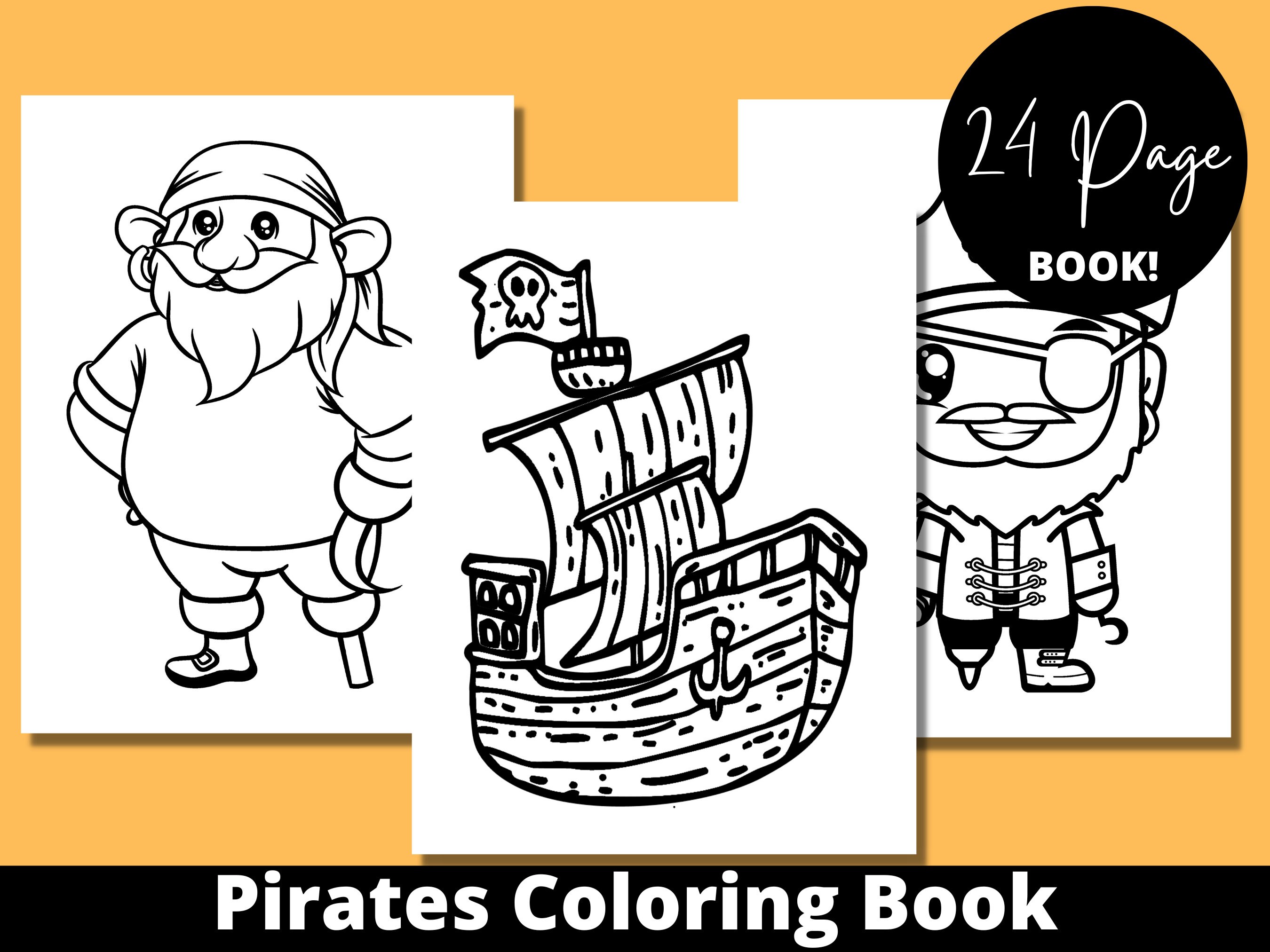 Pirates Coloring Book Adult Coloring Book Pirates Gifts - Etsy