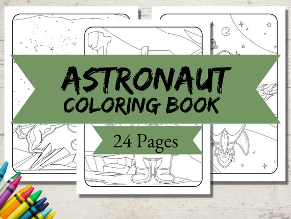 Astronaut Coloring Book Adult Coloring Book Astronaut Gifts - Etsy