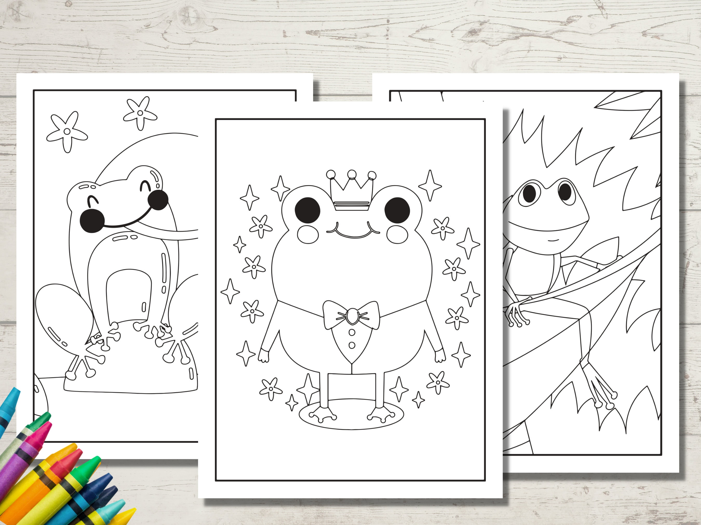 Frog Coloring Book, Adult Coloring Book, Frog Gifts, Custom Coloring ...