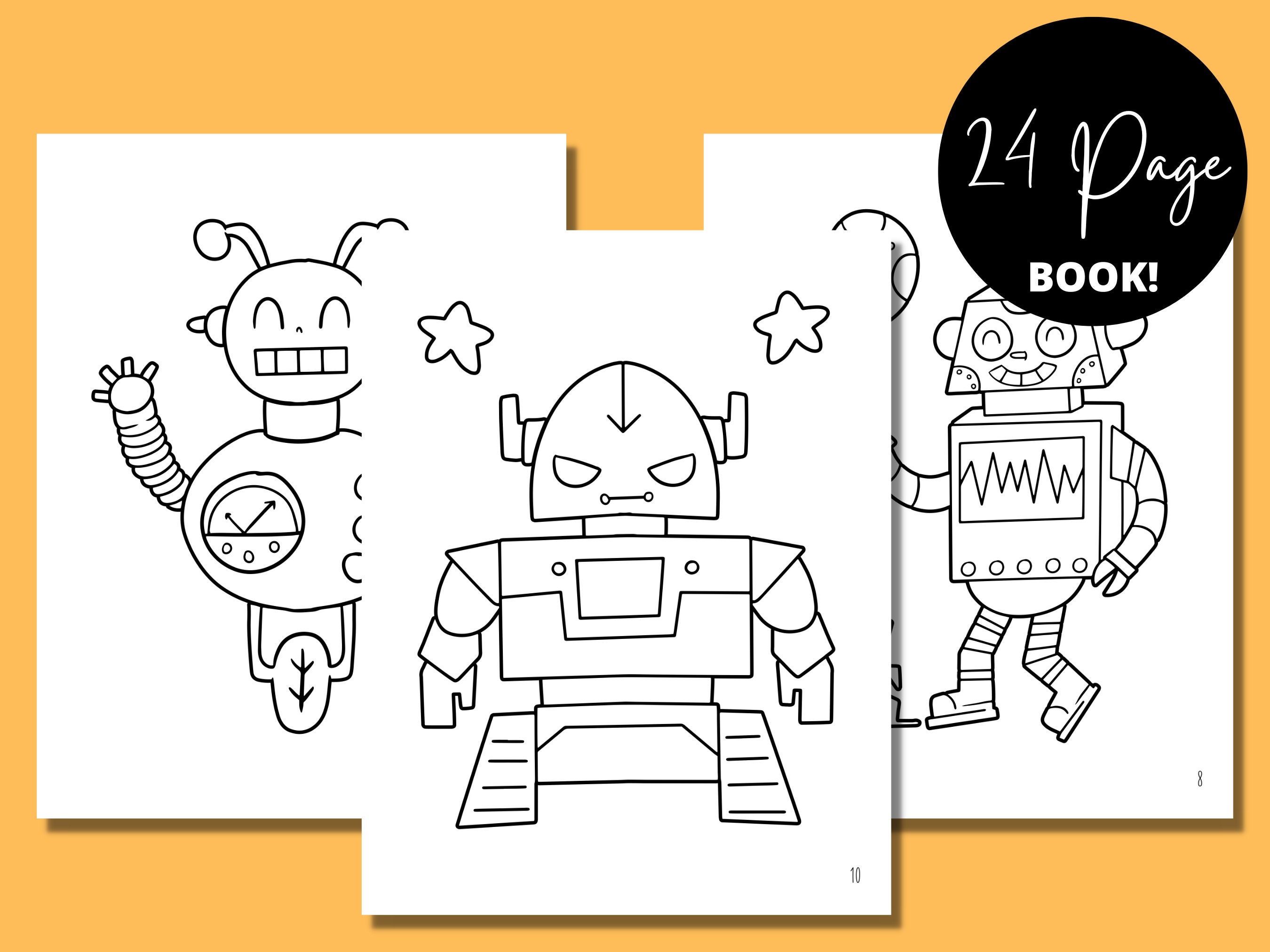 Robots Coloring Book Adult Coloring Book Robots Gifts - Etsy