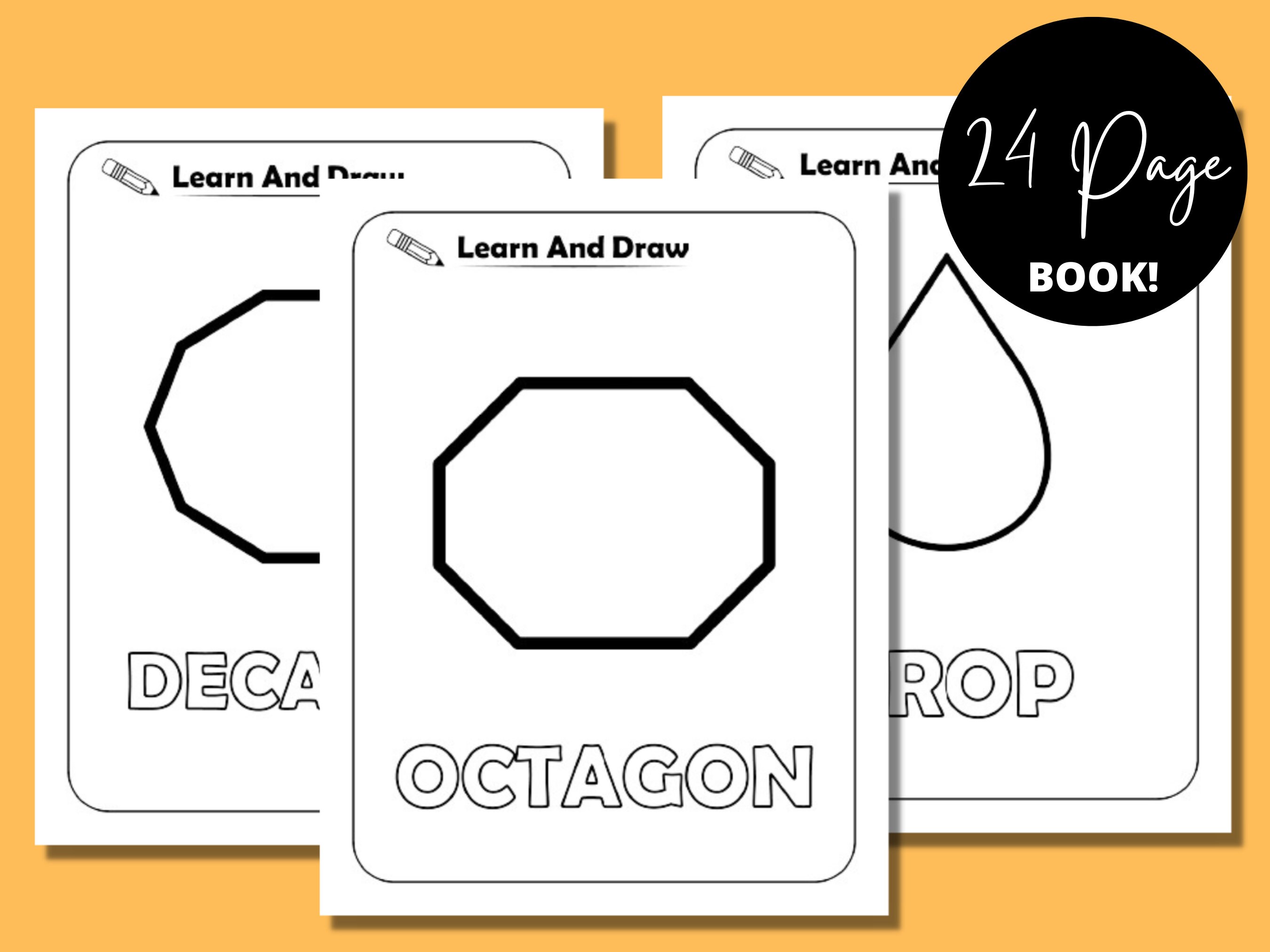 Geometric Shapes Coloring Book, Adult Coloring Book, Geometric Shapes ...