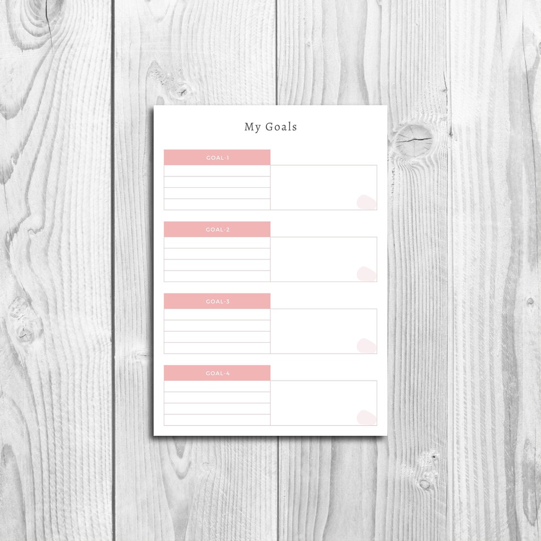My Goals Planner, Digital Printable - Etsy
