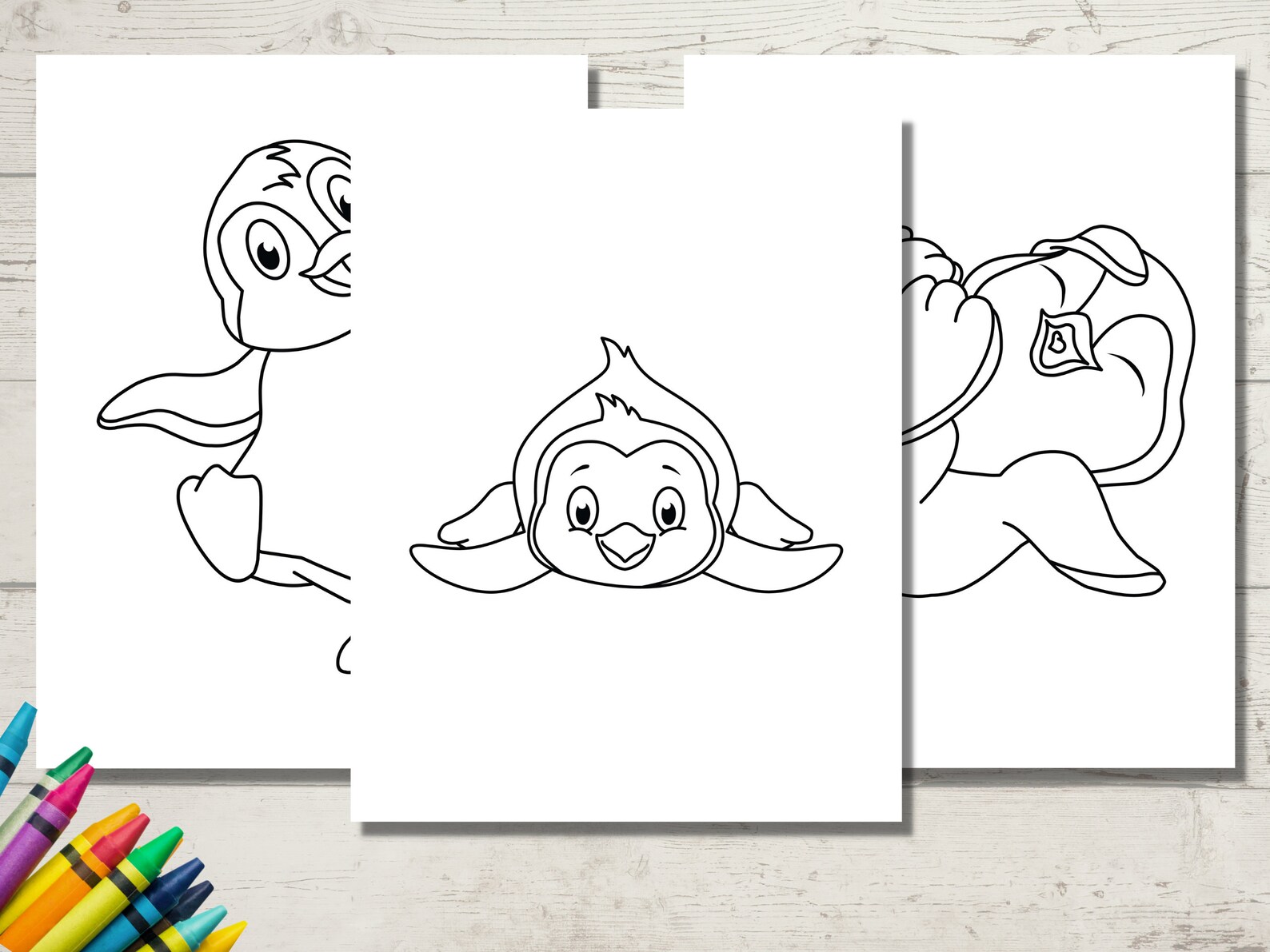 Penguin Coloring Book, Adult Coloring Book, Penguin Gifts, Custom ...