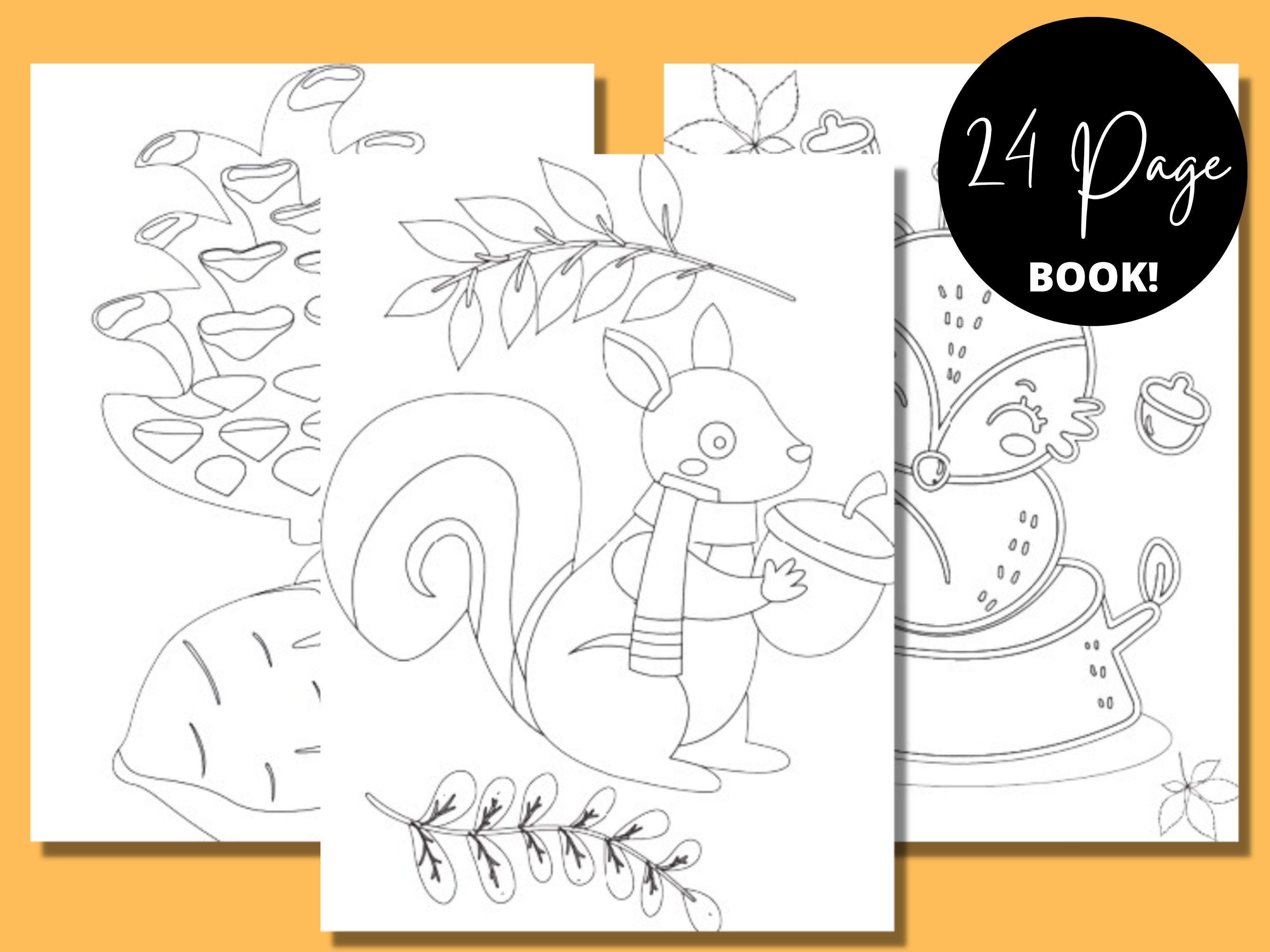 Autumn Coloring Book Adult Coloring Book Autumn Gifts - Etsy