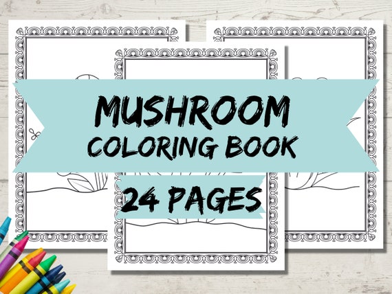 Mushroom Coloring Book Adult Coloring Book Mushroom Gifts - Etsy