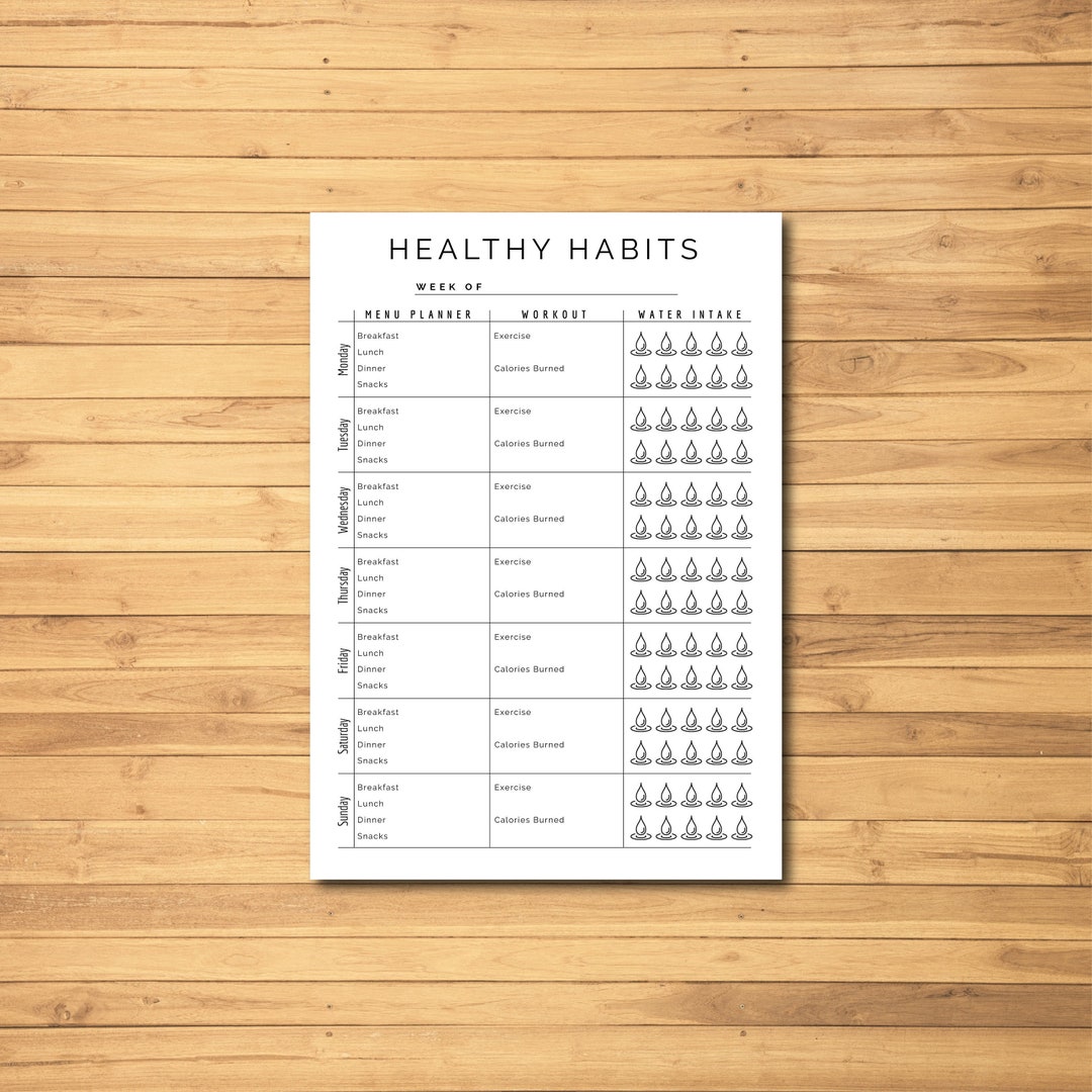 Healthy Habits, Digital Printable - Etsy