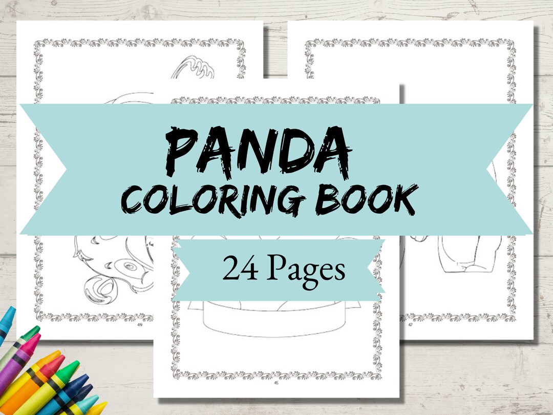 Panda Coloring Book Adult Coloring Book Panda Gifts Custom - Etsy