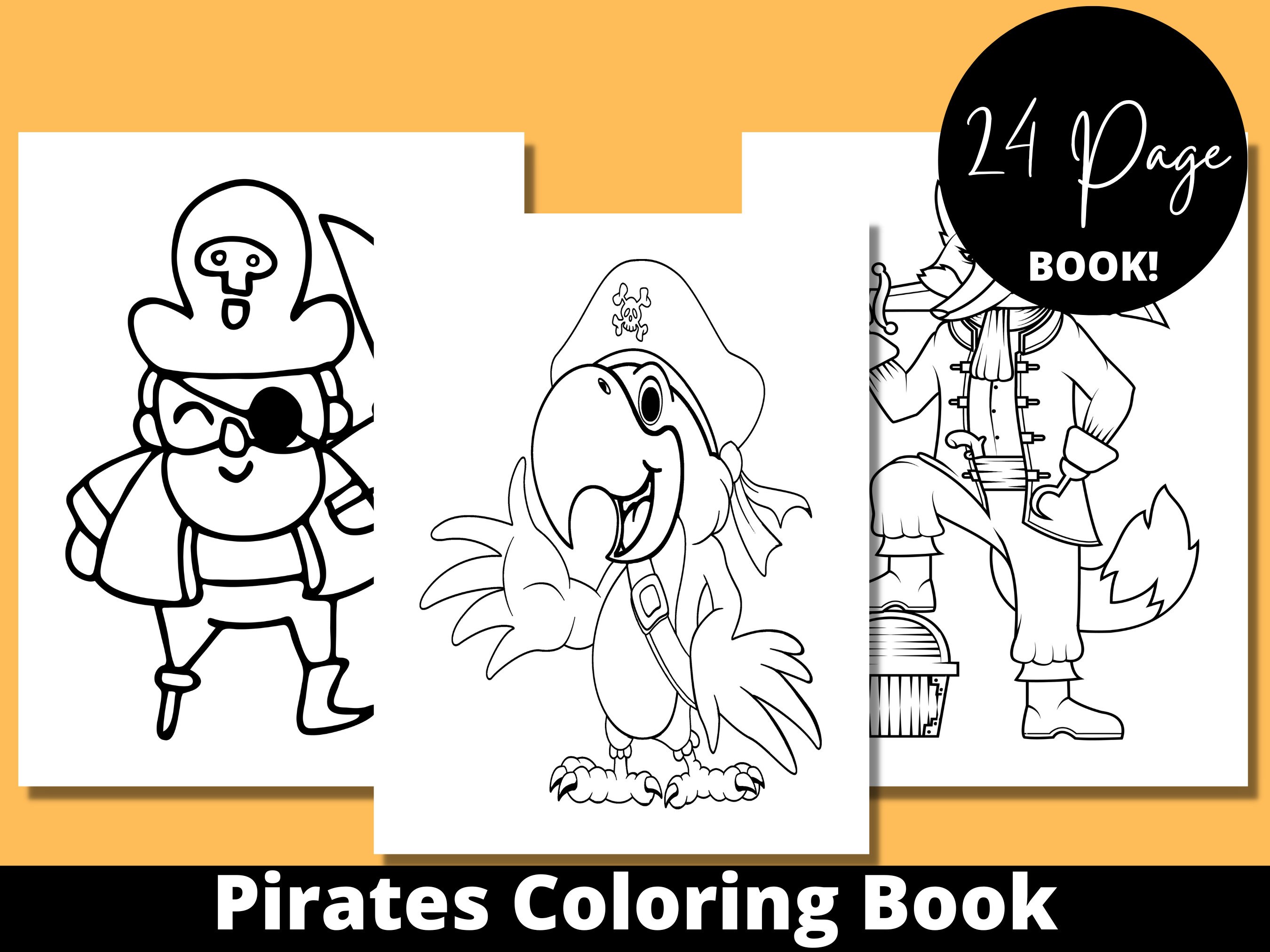 Pirates Coloring Book Adult Coloring Book Pirates Gifts - Etsy