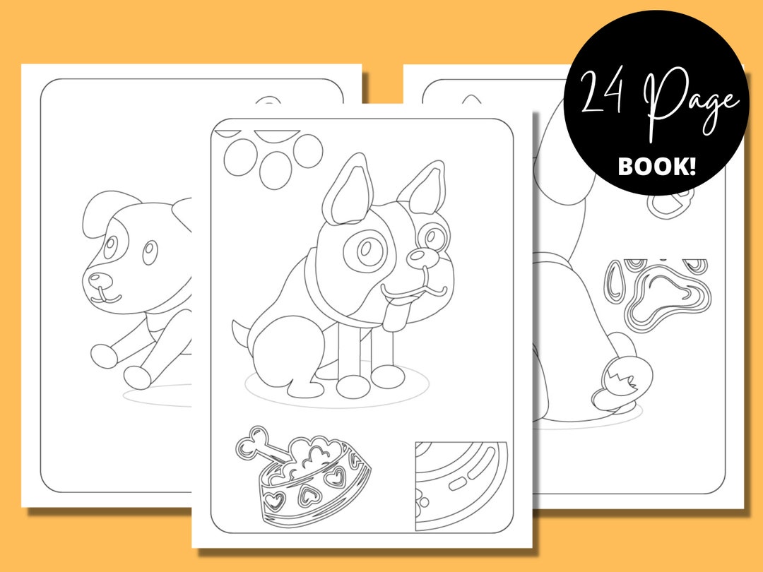 Dog Coloring Book, Adult Coloring Book, Dog Gifts, Custom Coloring Book ...