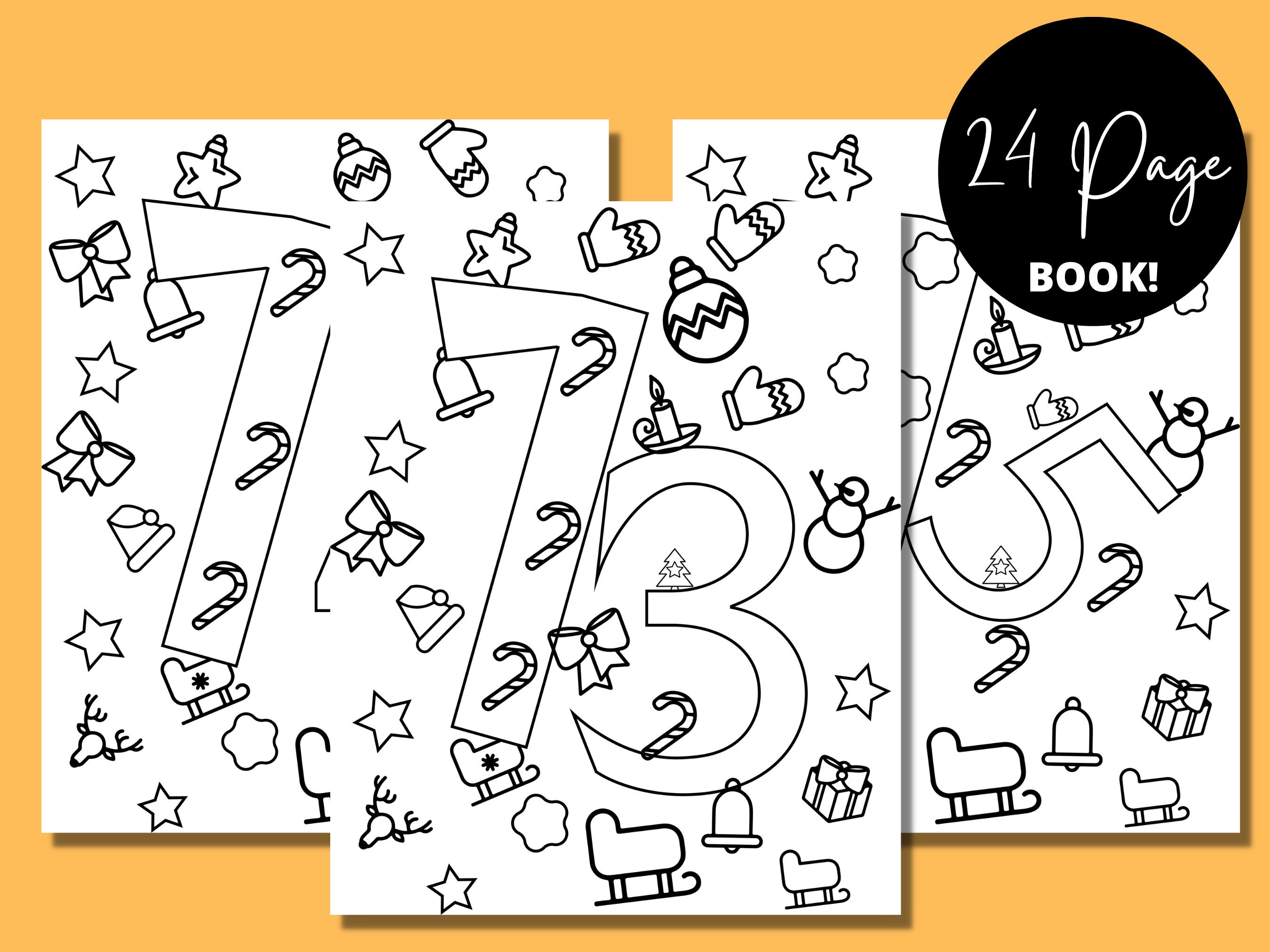 Numbers Coloring Book, Adult Coloring Book, Numbers Gifts, Custom ...