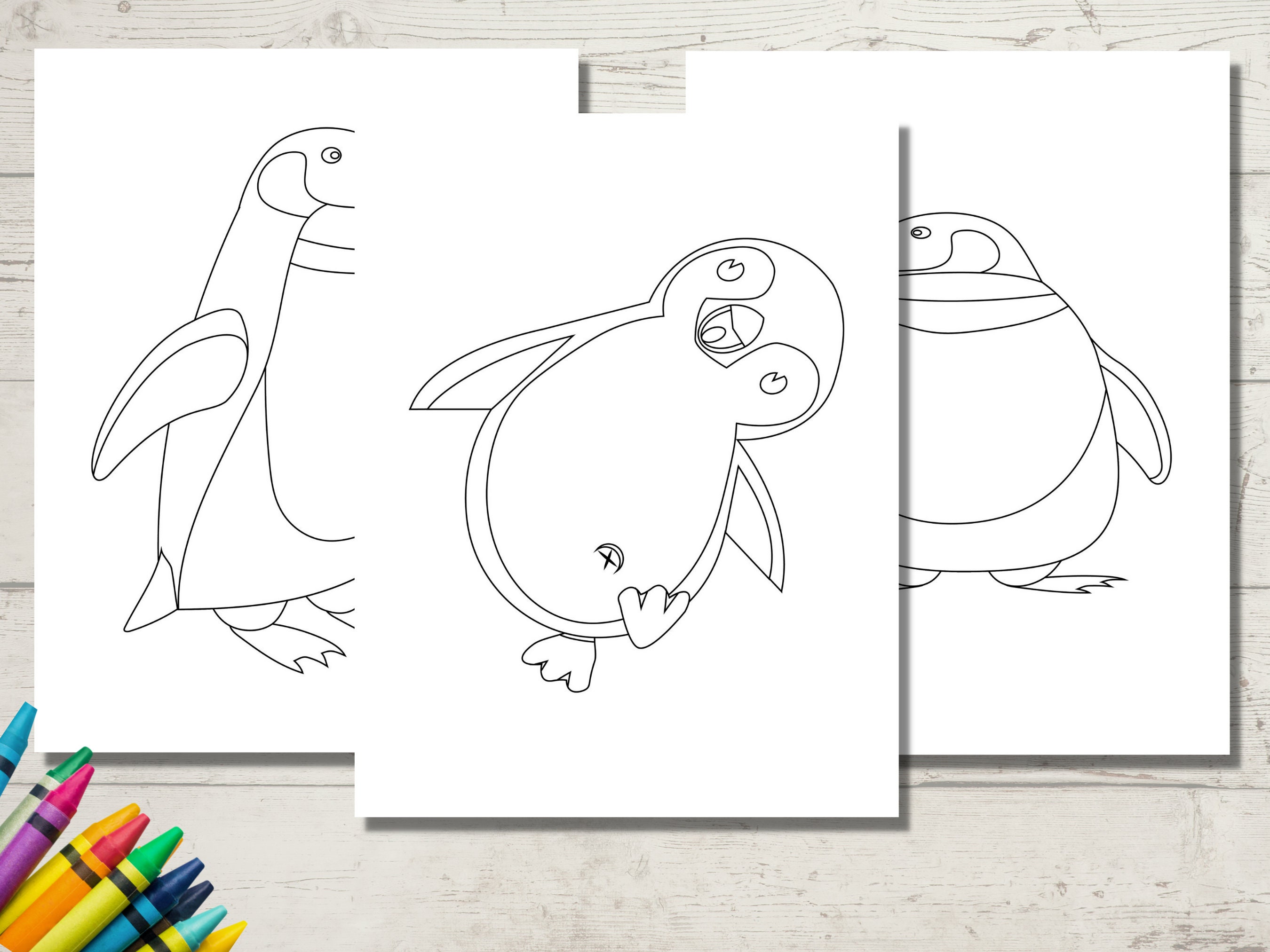 Penguin Coloring Book, Adult Coloring Book, Penguin Gifts, Custom ...