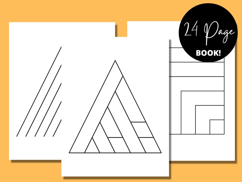 Geometric Shapes Coloring Book, Adult Coloring Book, Geometric Shapes ...